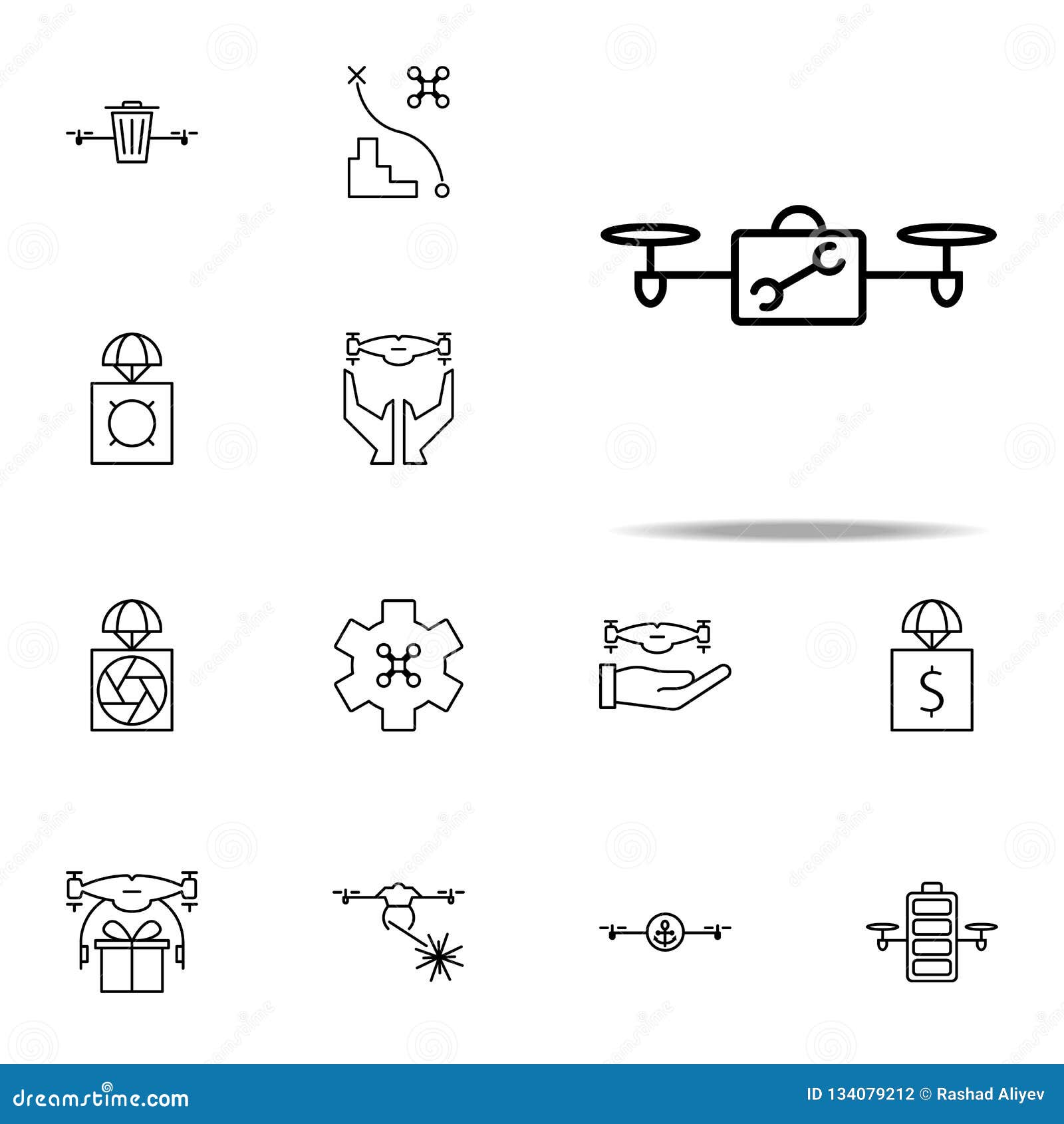 Drone Tools Icon. Drones Icons Universal Set for Web and Mobile Stock ...