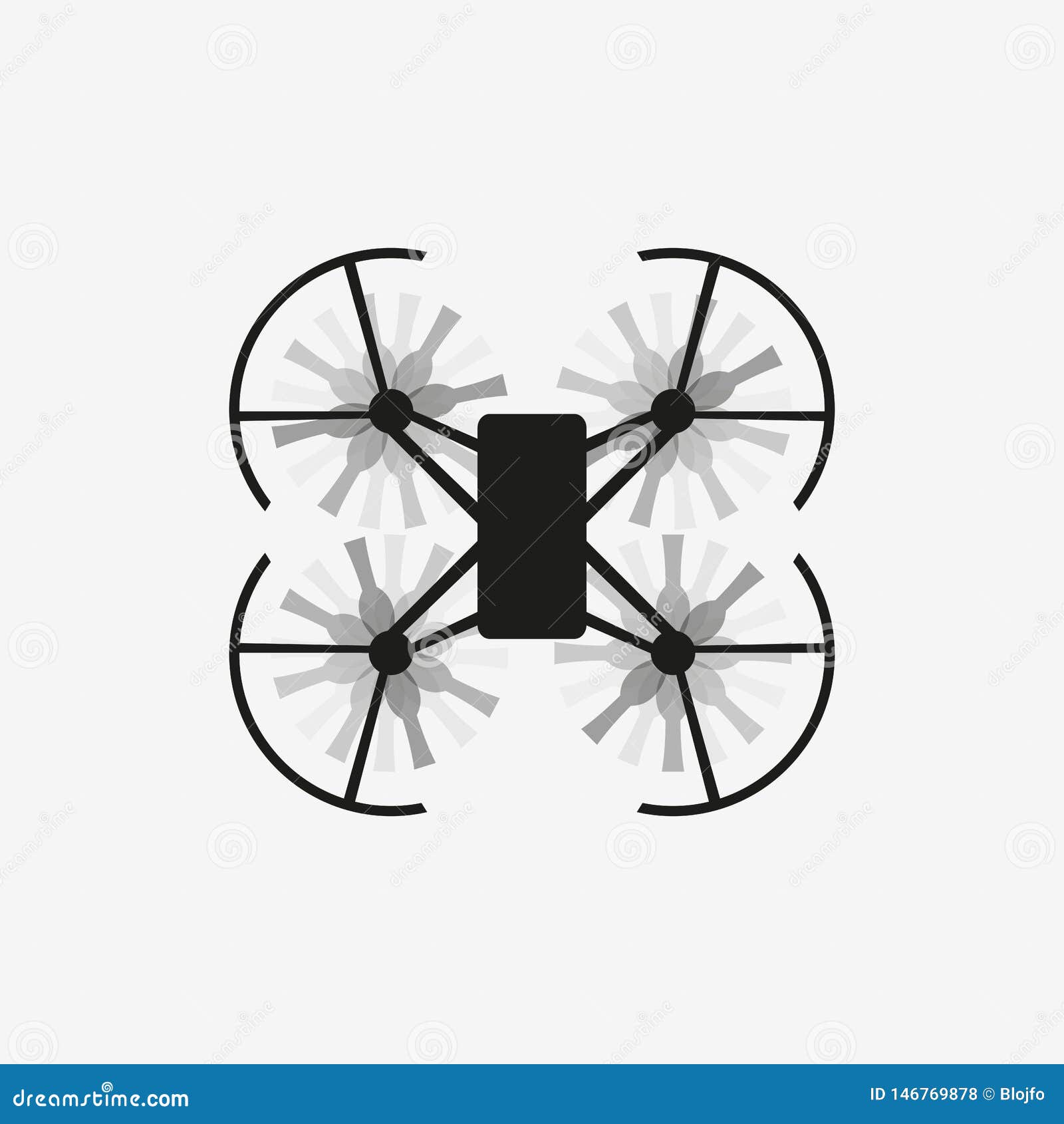 Drone top view stock vector. Illustration of vector - 146769878