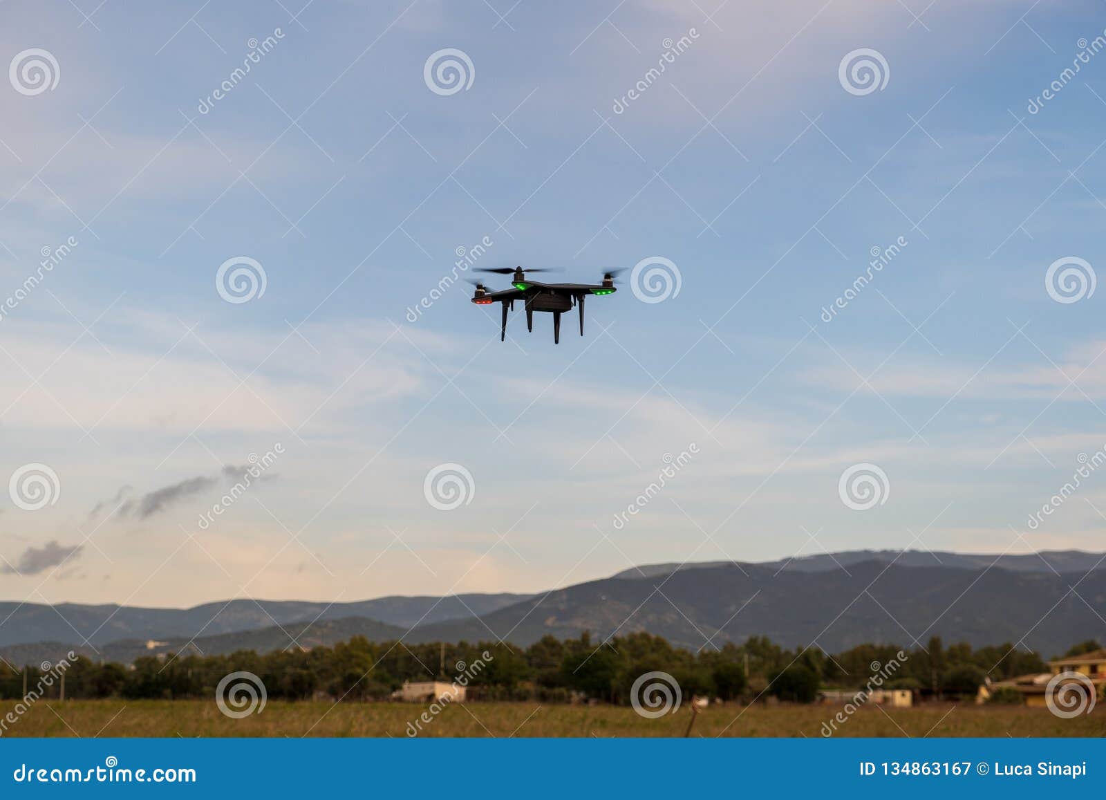 Drone Used for Exercises in a Flying School. Drone Used for an Obstacle ...