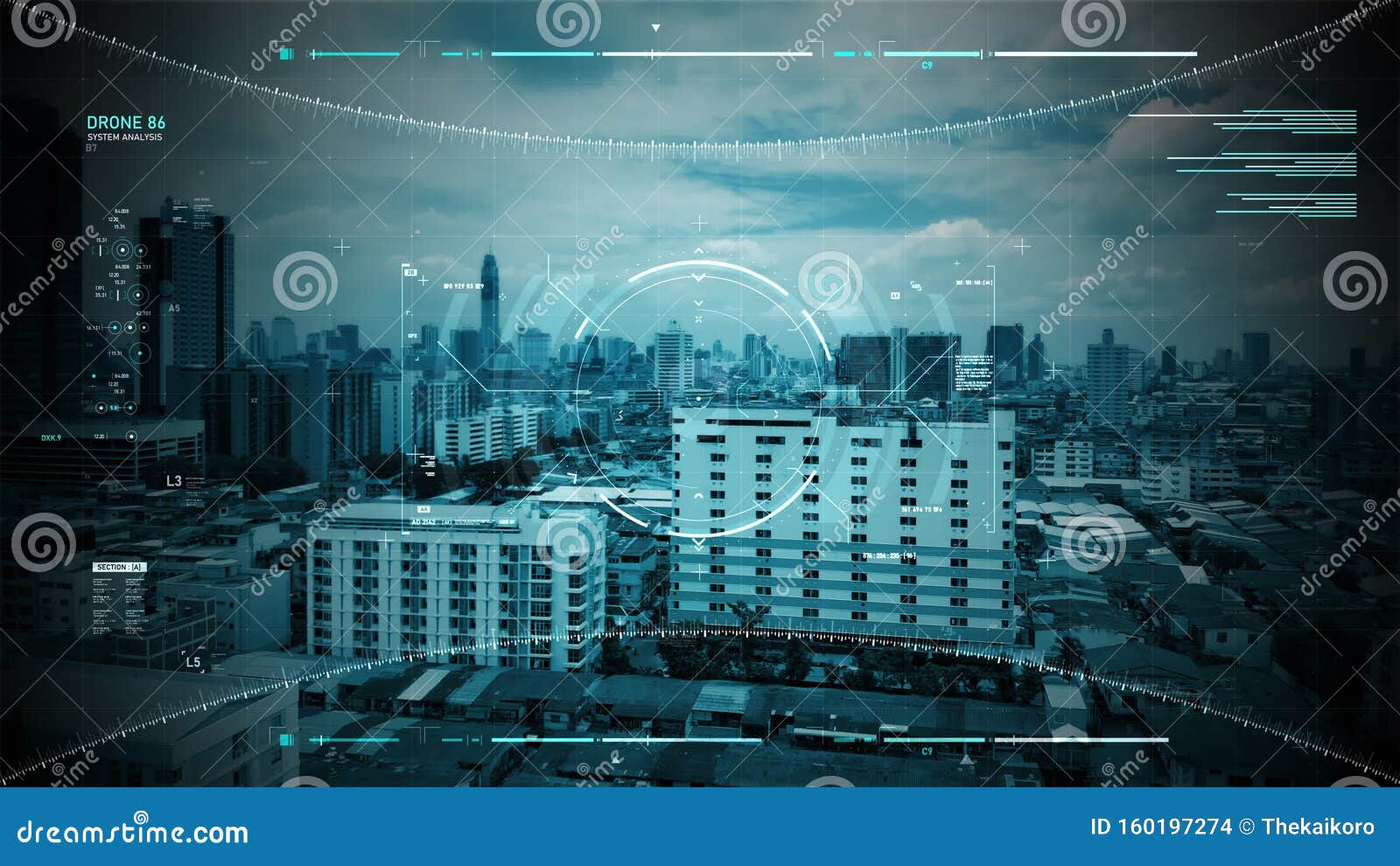 Drone User Interface with HUD GUI User Interface, Technology Network ...