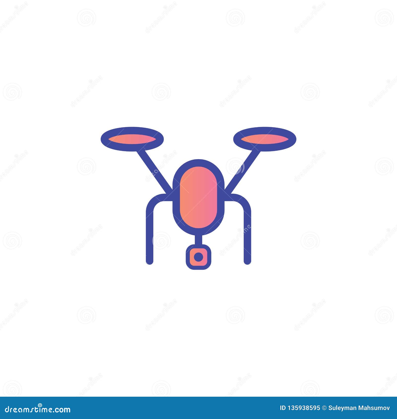 Drone Vector Icon Sign Symbol Stock Vector - Illustration of pictogram ...