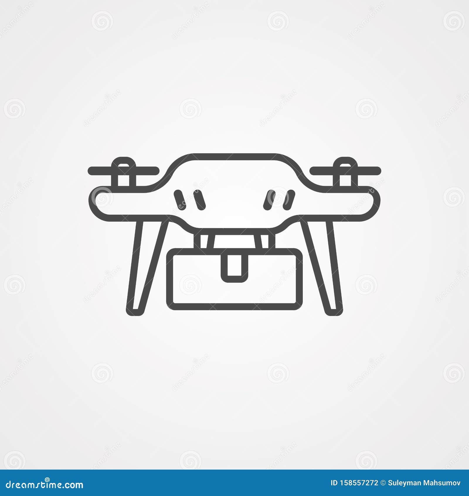 Drone Vector Icon Sign Symbol Stock Illustration - Illustration of ...