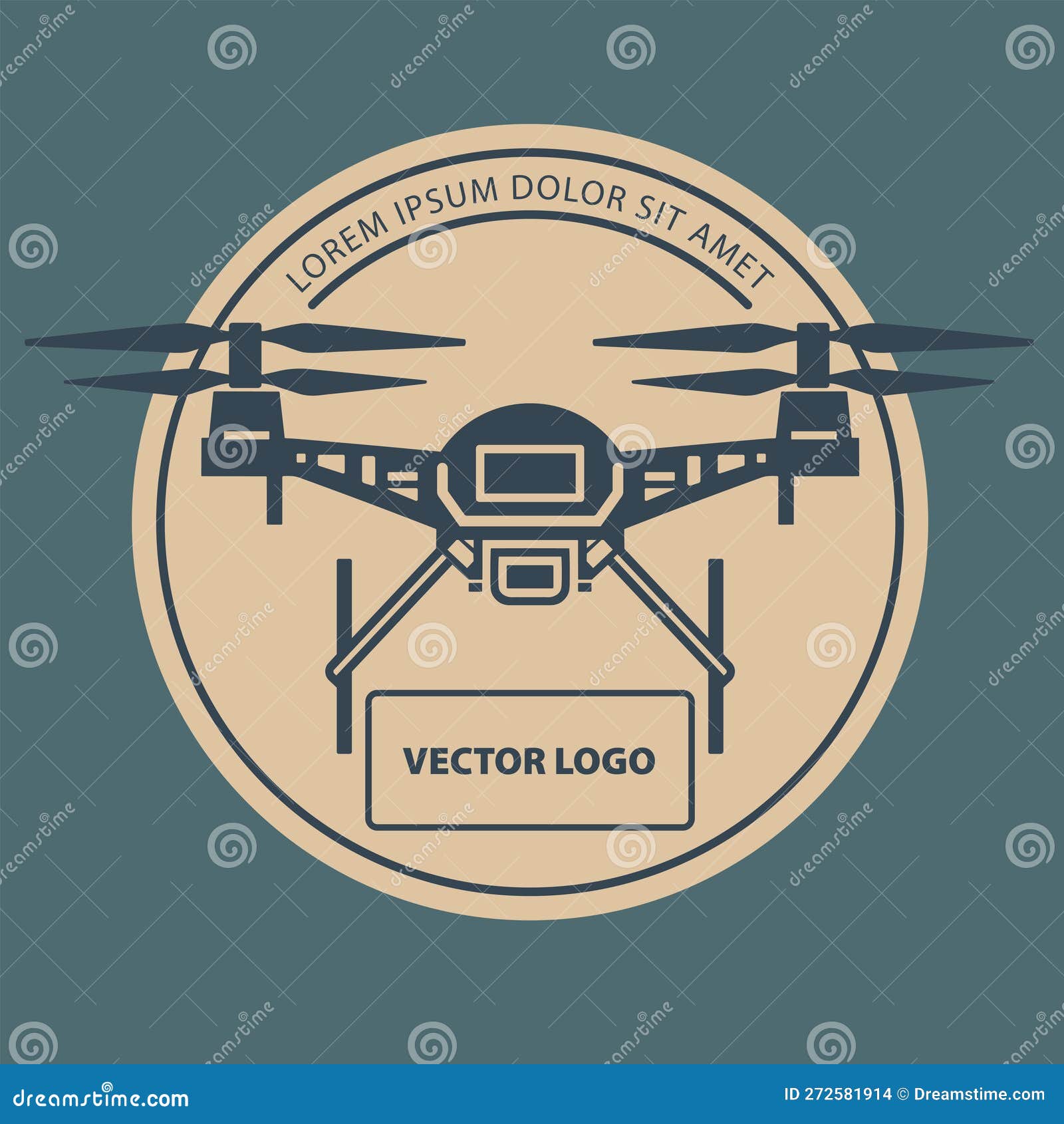 Drone Vector Logo Design stock vector. Illustration of emblem - 272581914