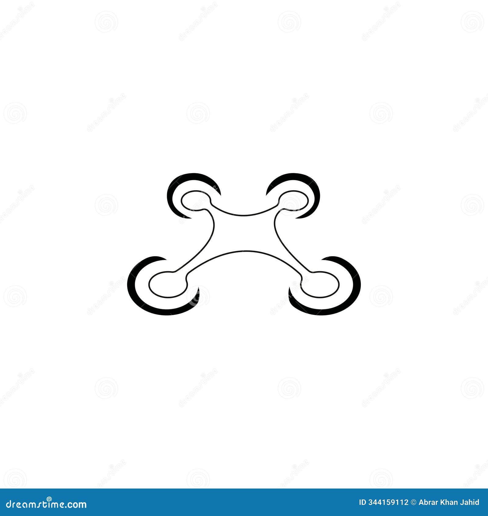 Drone Vector Multirotor Concept Colored Round Seamless Pattern Royalty ...