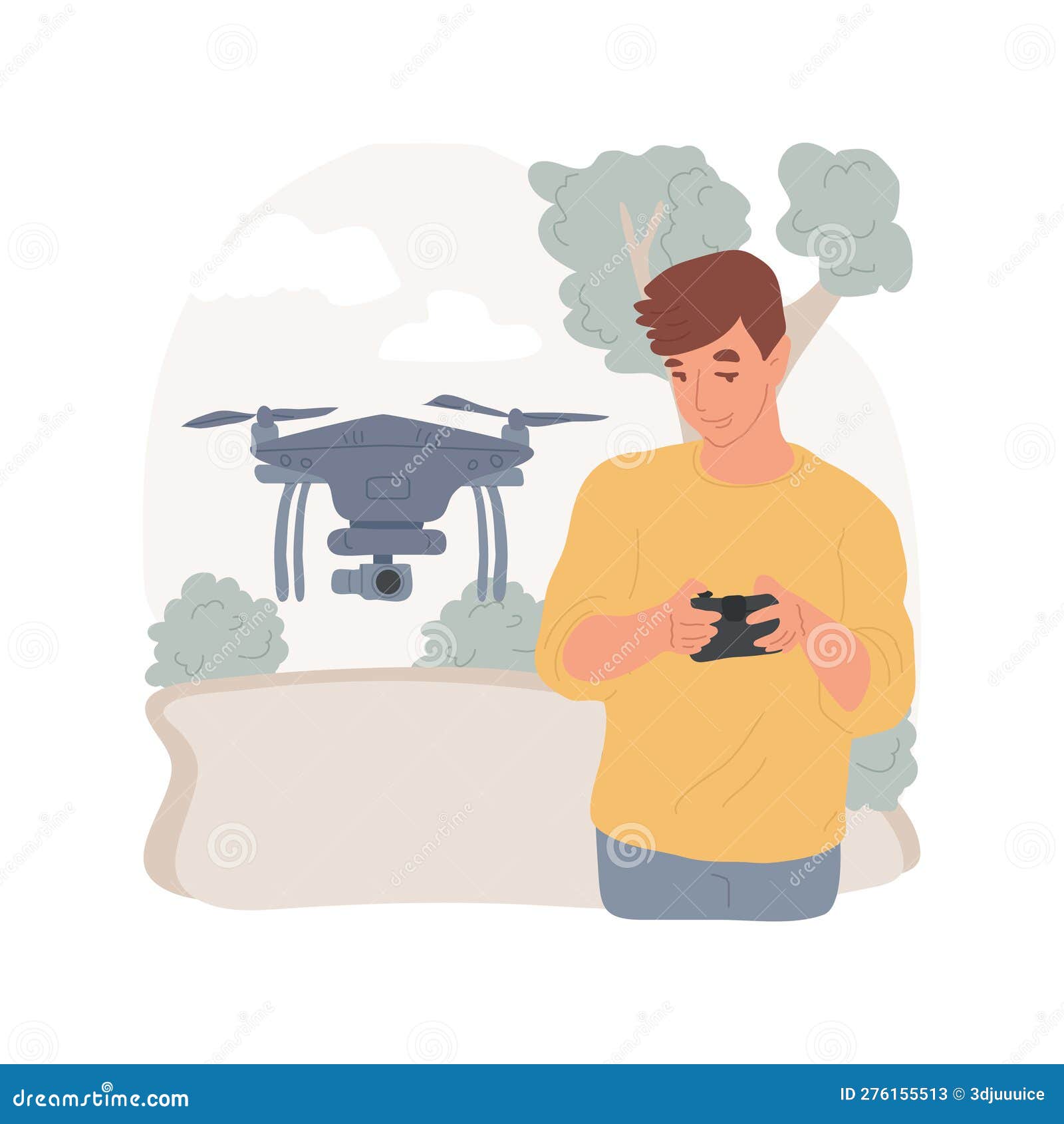 Drone Videography Isolated Cartoon Vector Illustration. Stock ...
