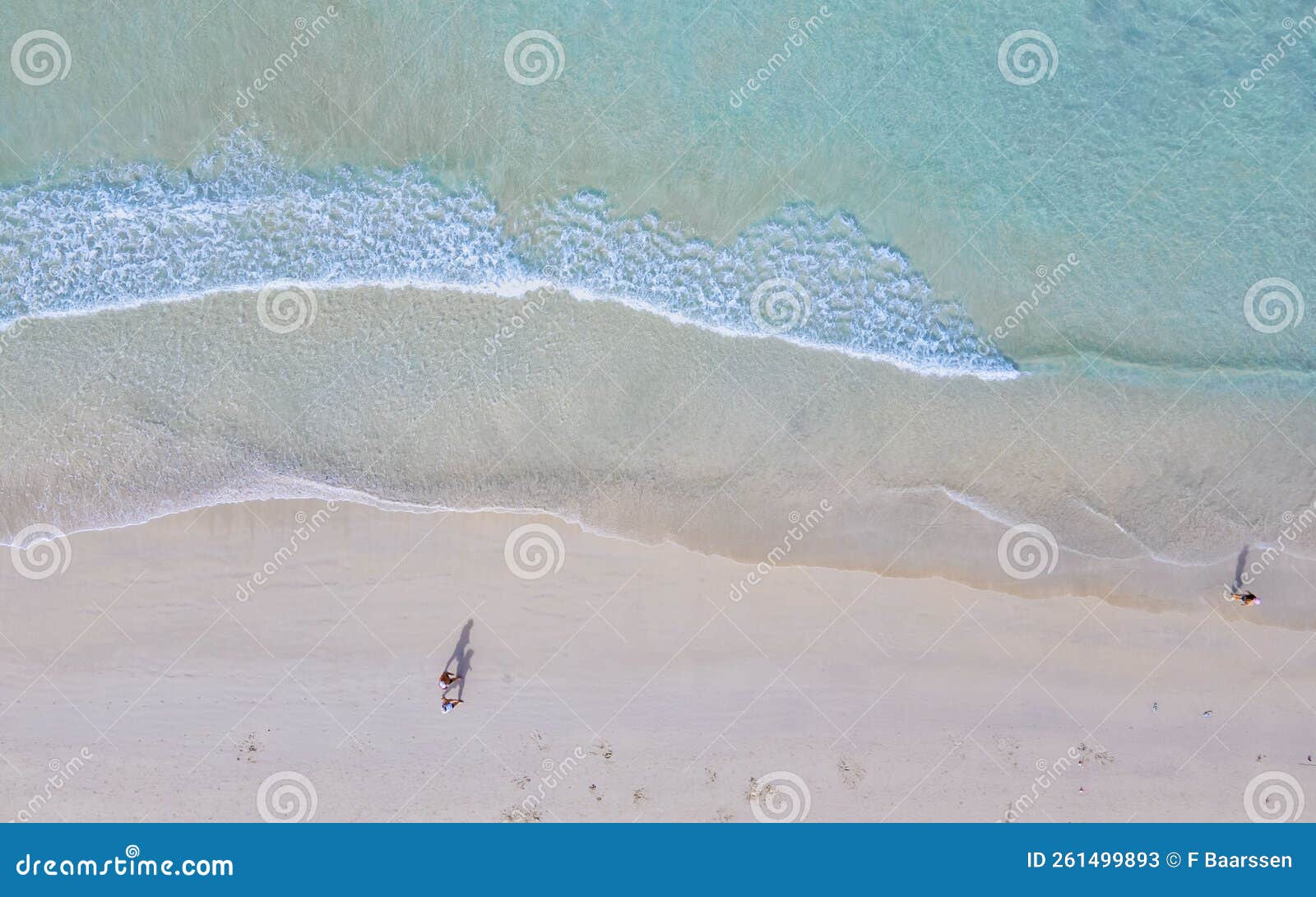 Drone View from Above at Ocean and Beach with Chairs and Umbrellas ...