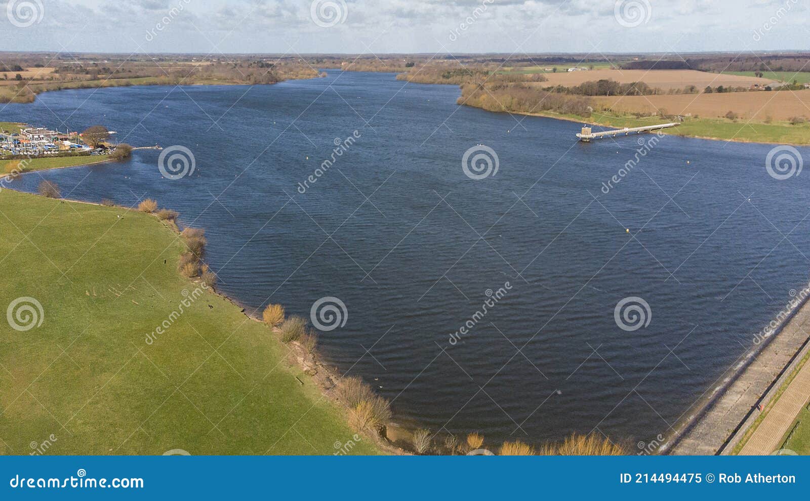 A Drone View of Alton Water in Suffolk Stock Image - Image of centre ...