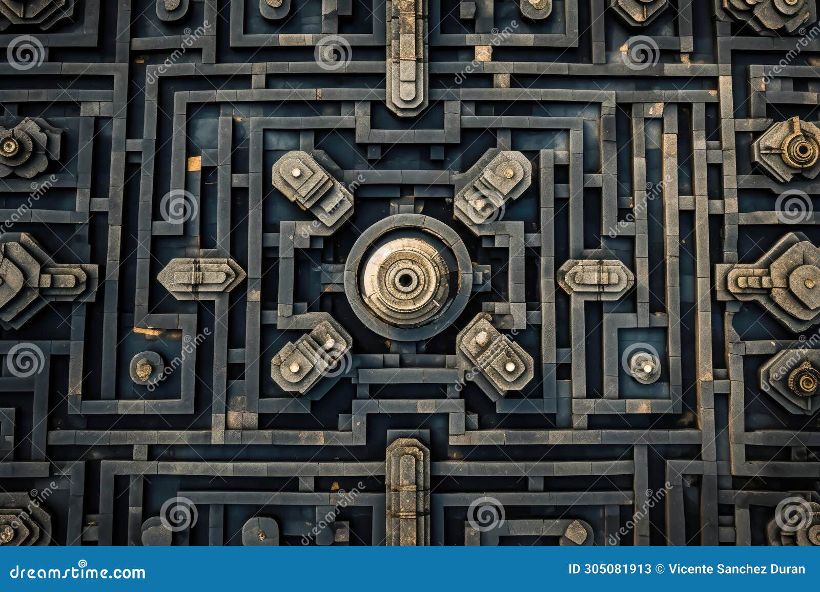 Drone-view of a Arcane Pattern Stock Illustration - Illustration of ...