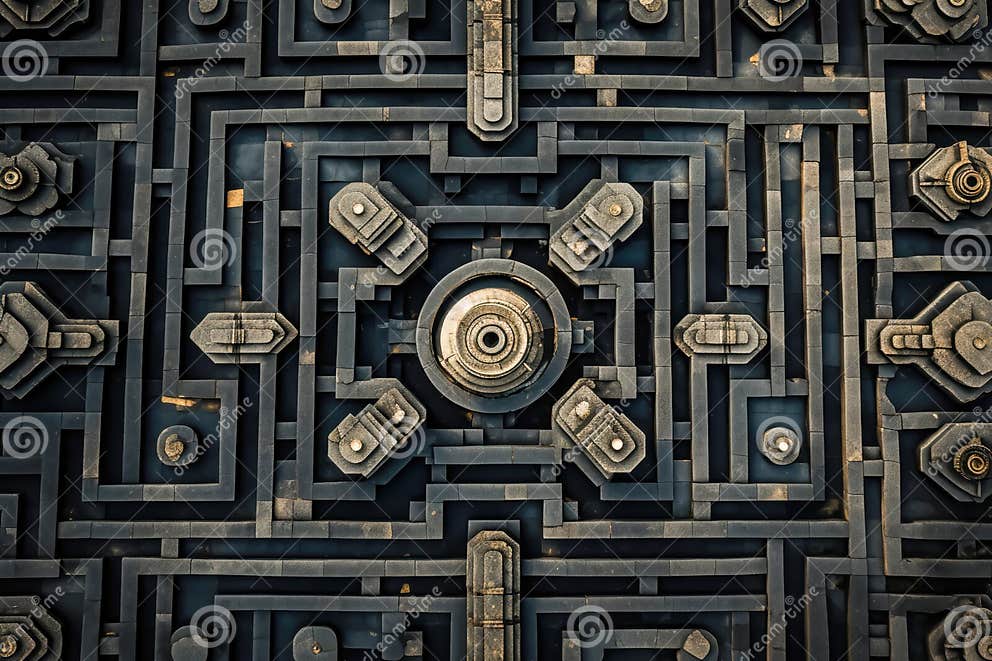 Drone-view of a Arcane Pattern Stock Image - Image of esoteric, hidden ...