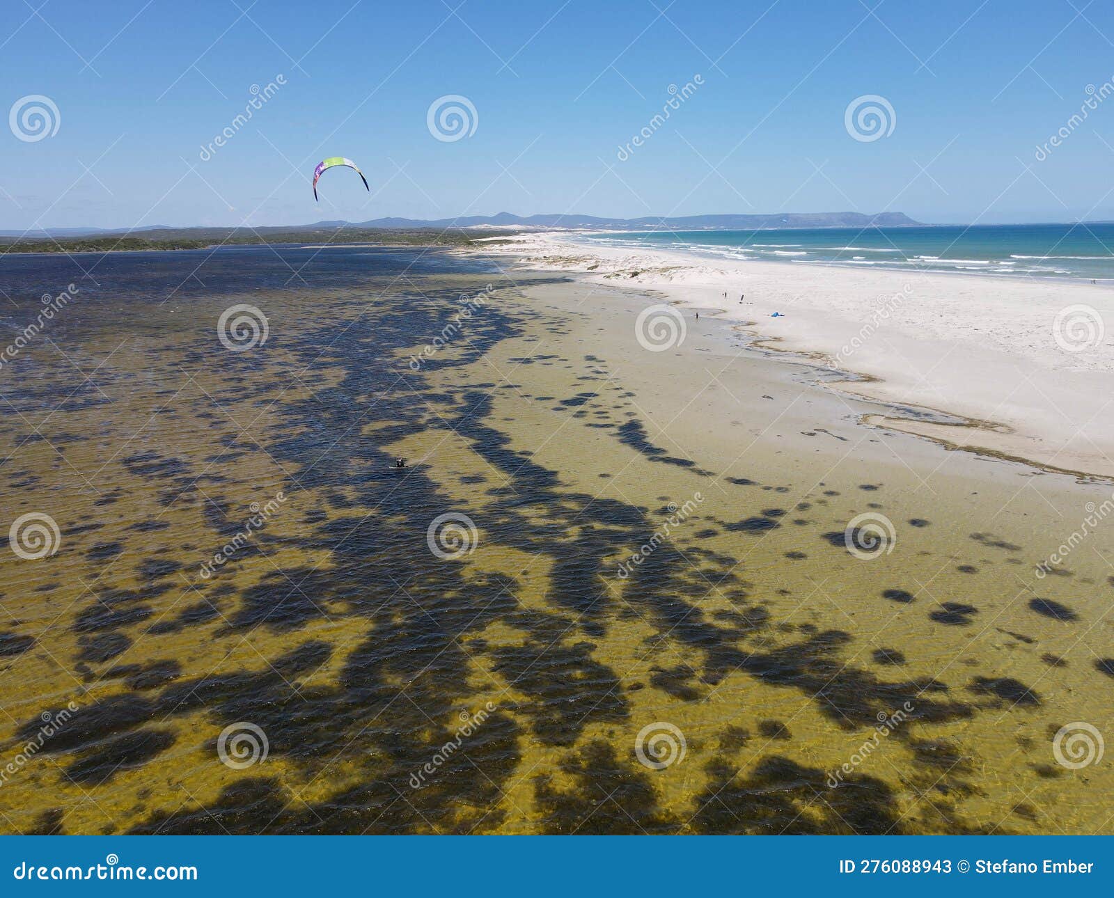 Drone View at the Beach of Hermanus in South Africa Stock Image - Image ...