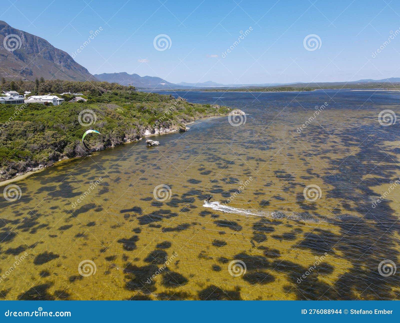 Drone View at the Beach of Hermanus in South Africa Stock Photo - Image ...