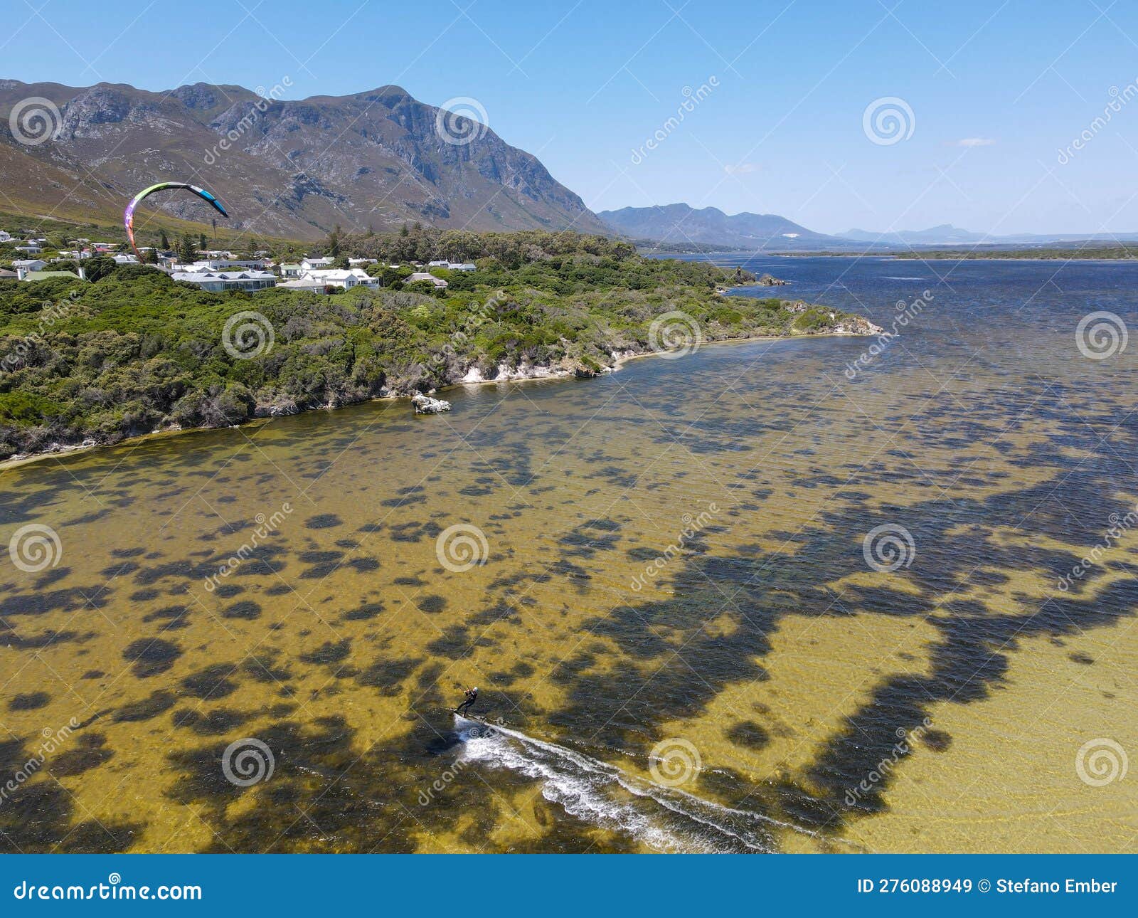 Drone View at the Beach of Hermanus in South Africa Stock Image - Image ...