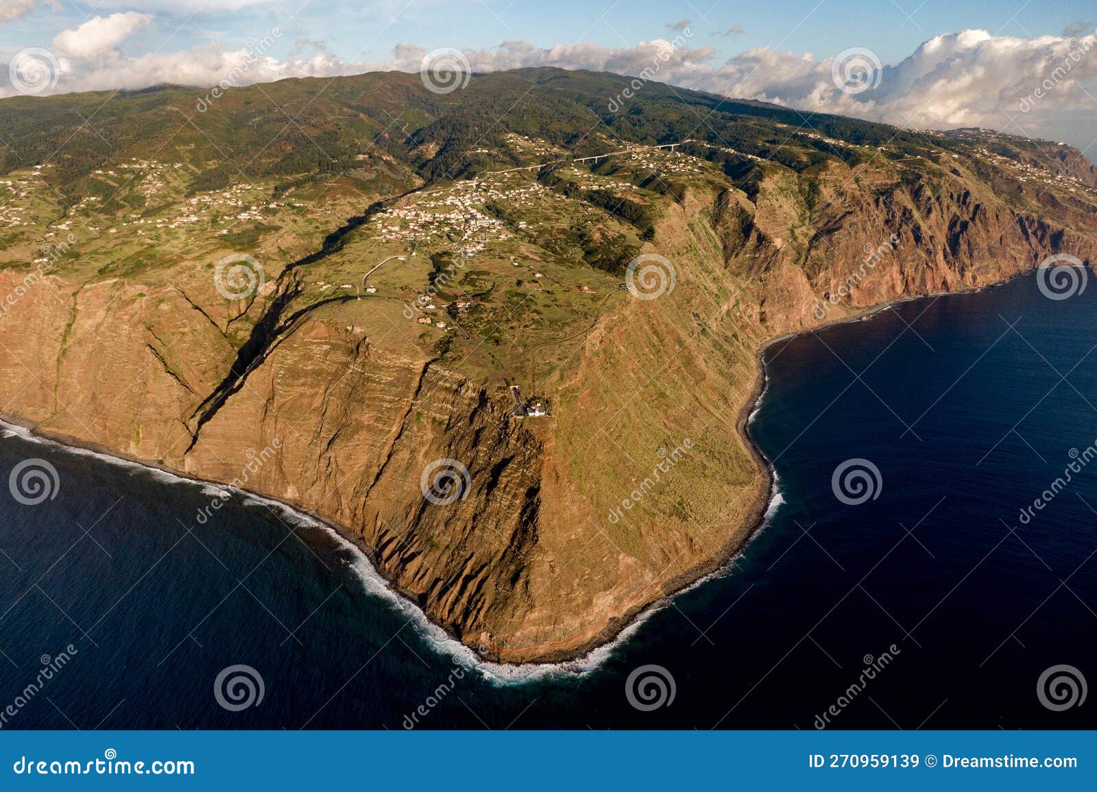 Drone View of Beautiful Coastline of Madeira Island. Stock Image ...