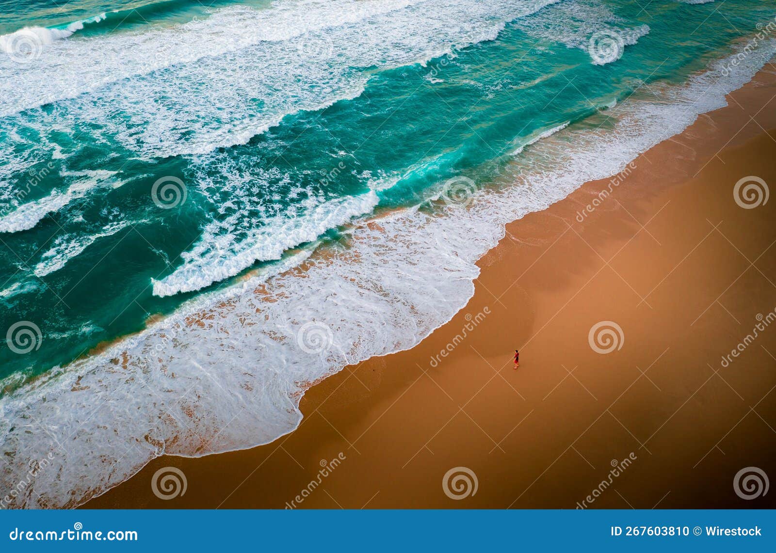 Drone View of the Beautiful Waves Crashing at the Beach in the Daylight ...