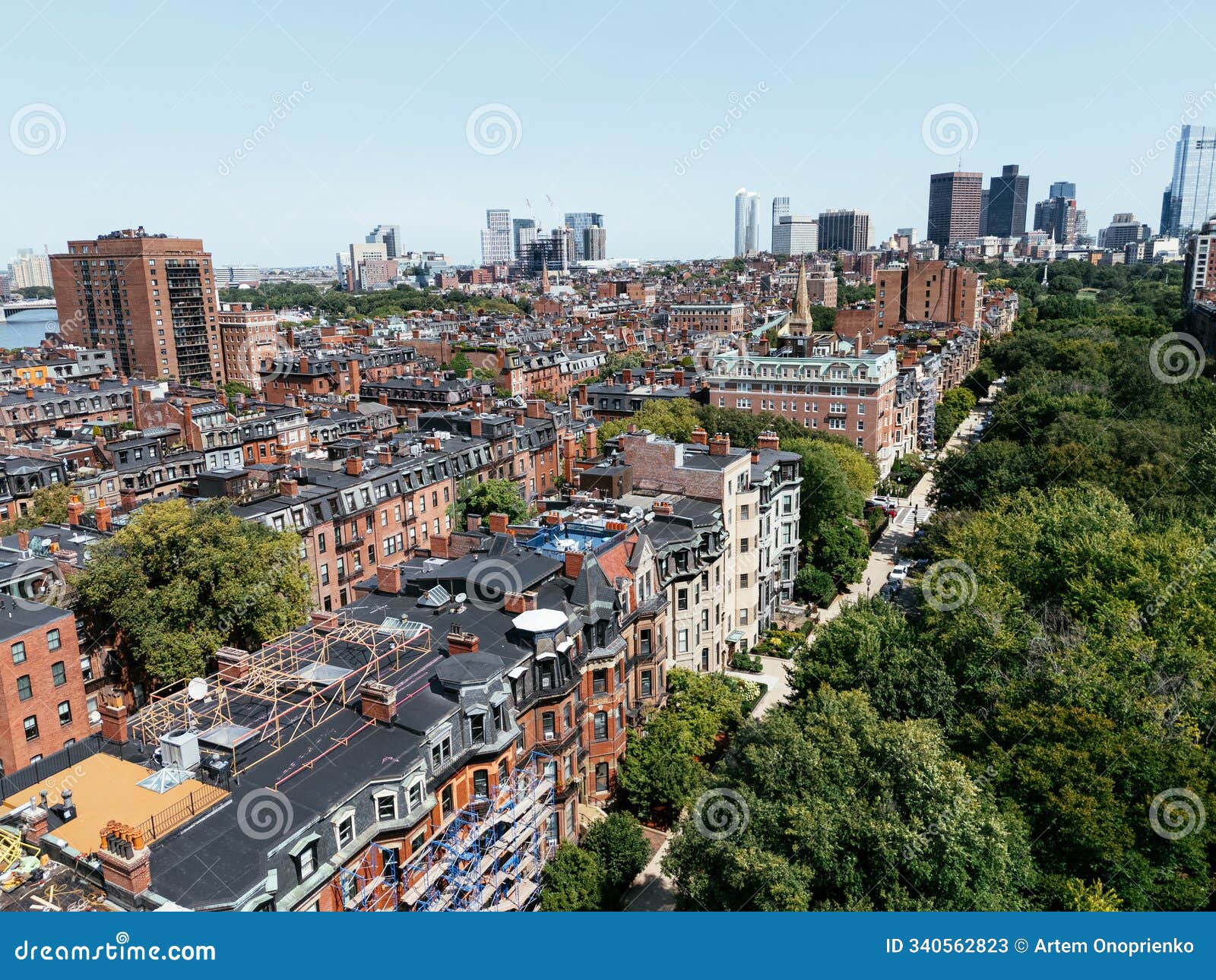 Drone View of Boston, Massachusetts, USA Stock Image - Image of tourism ...