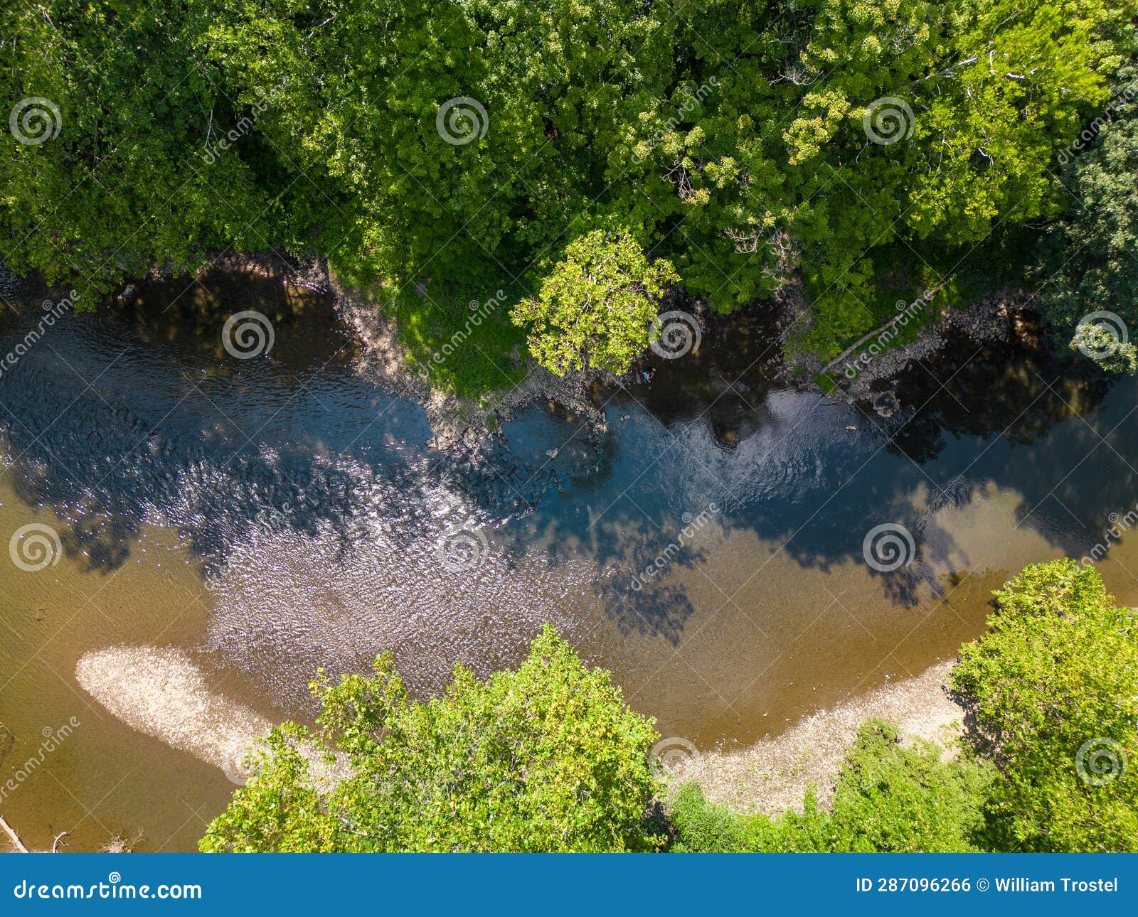 Drone view of creek stock photo. Image of mountain, natural - 287096266