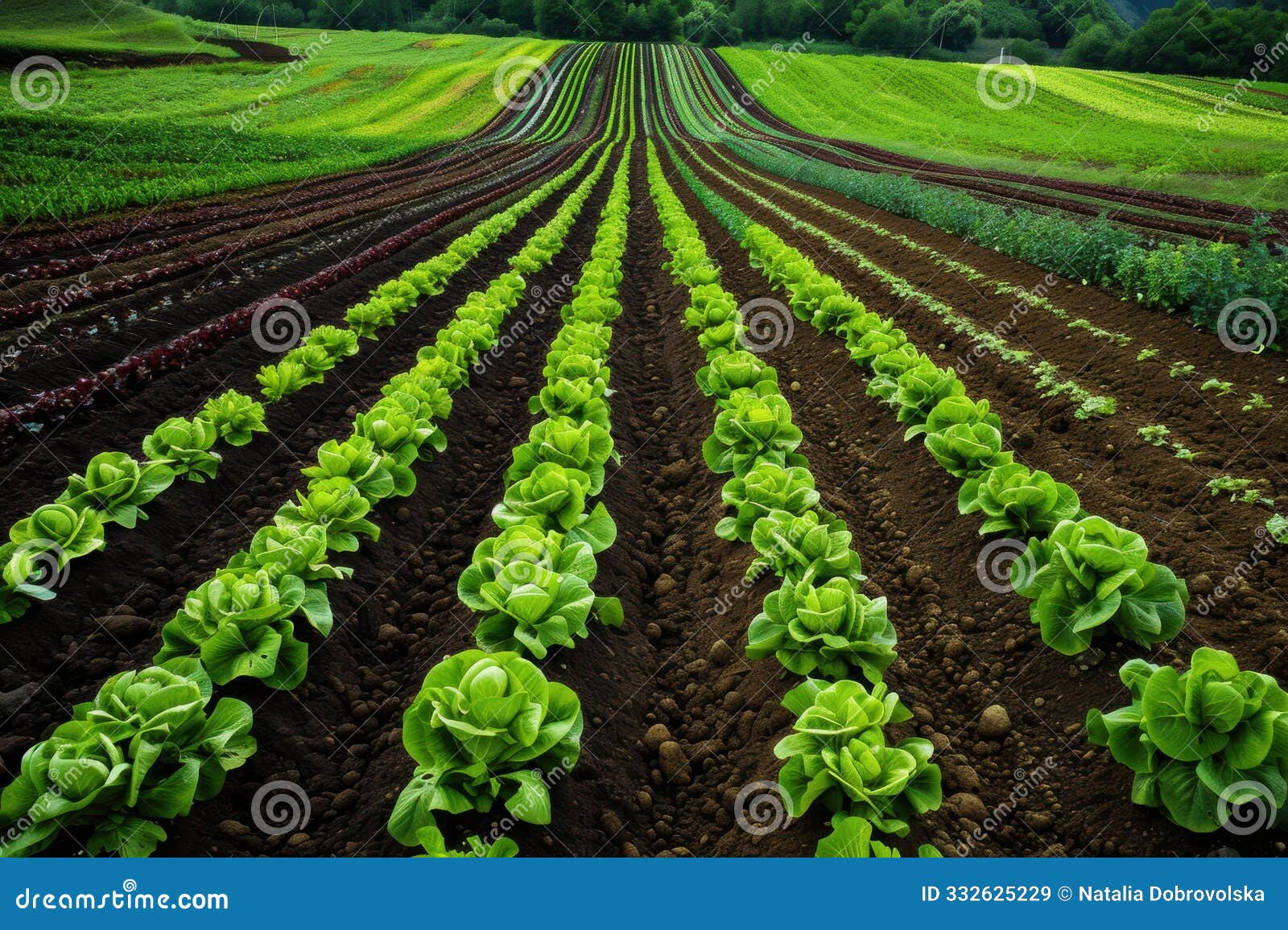 Drone View of Crop Rotation Patterns, Showcasing Sustainable Farming ...