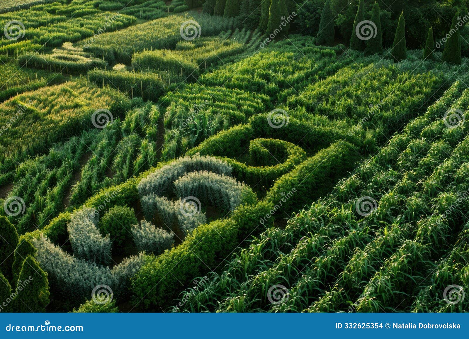 Drone View of Crop Rotation Patterns, Showcasing Sustainable Farming ...
