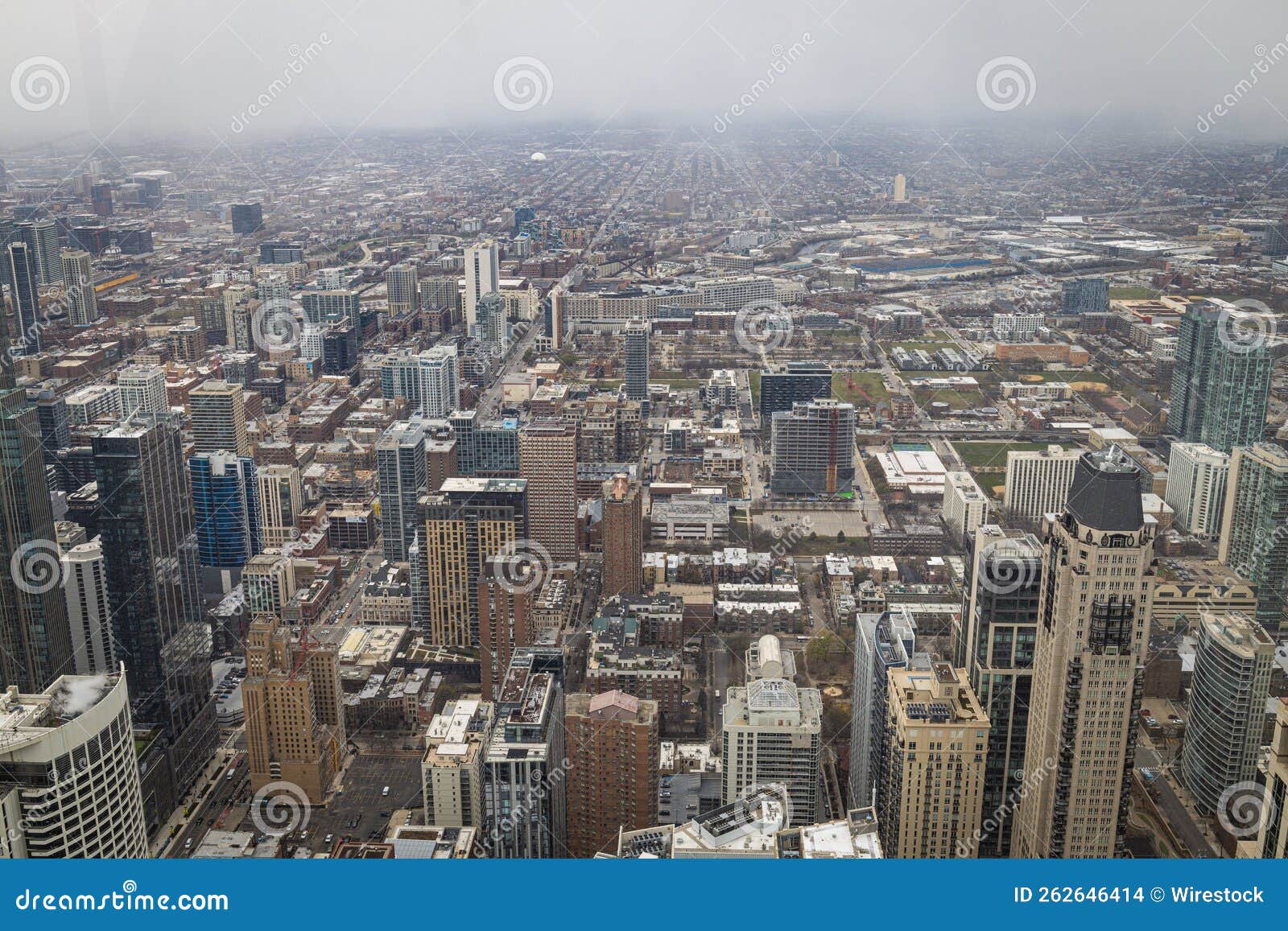Drone View of Downtown Chicago Cityscape Stock Photo - Image of ...
