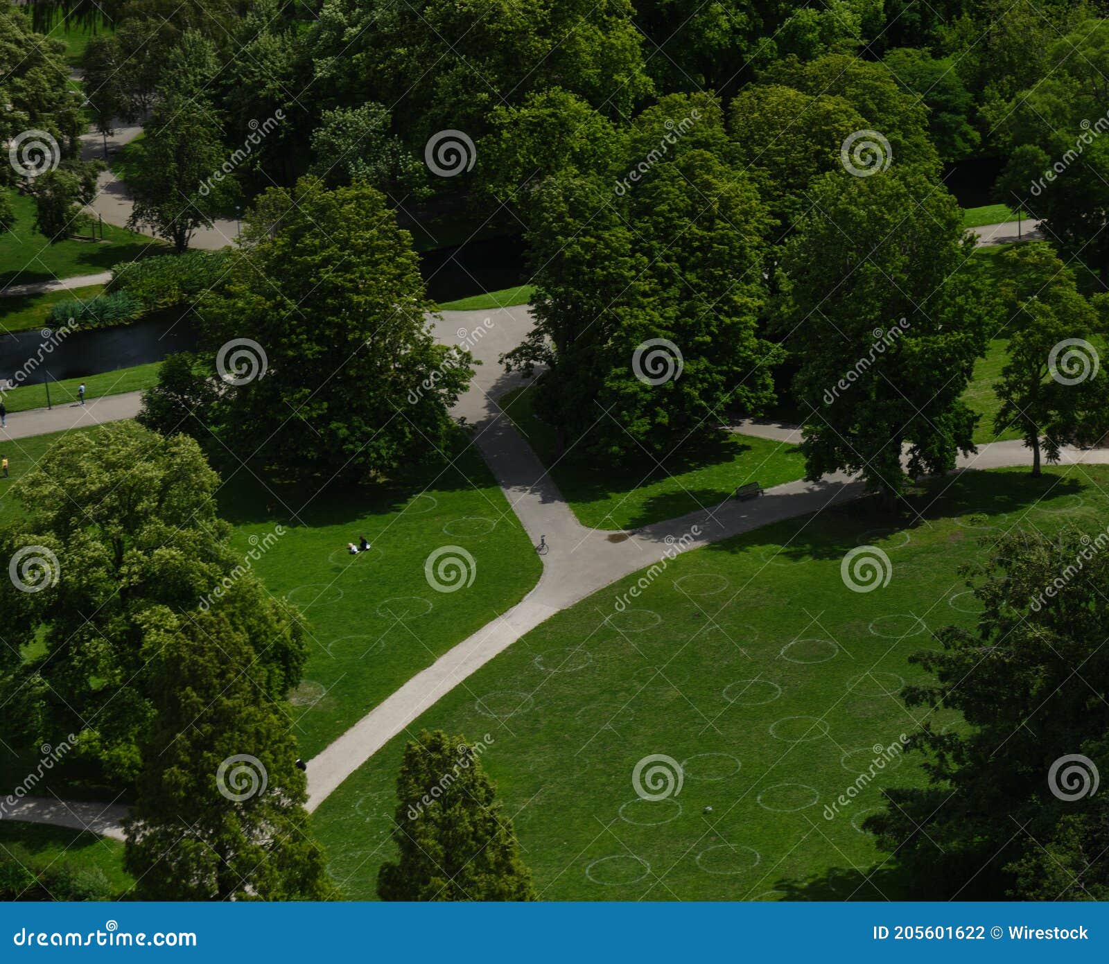 Drone View of the Het Park Covered in Greenery Under the Sunlight in ...