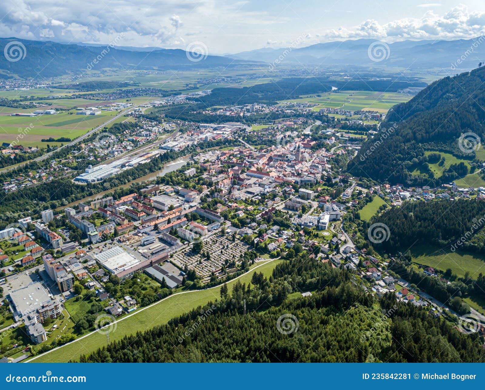 Drone View on Judenburg in Styria, Austria Stock Image - Image of ...