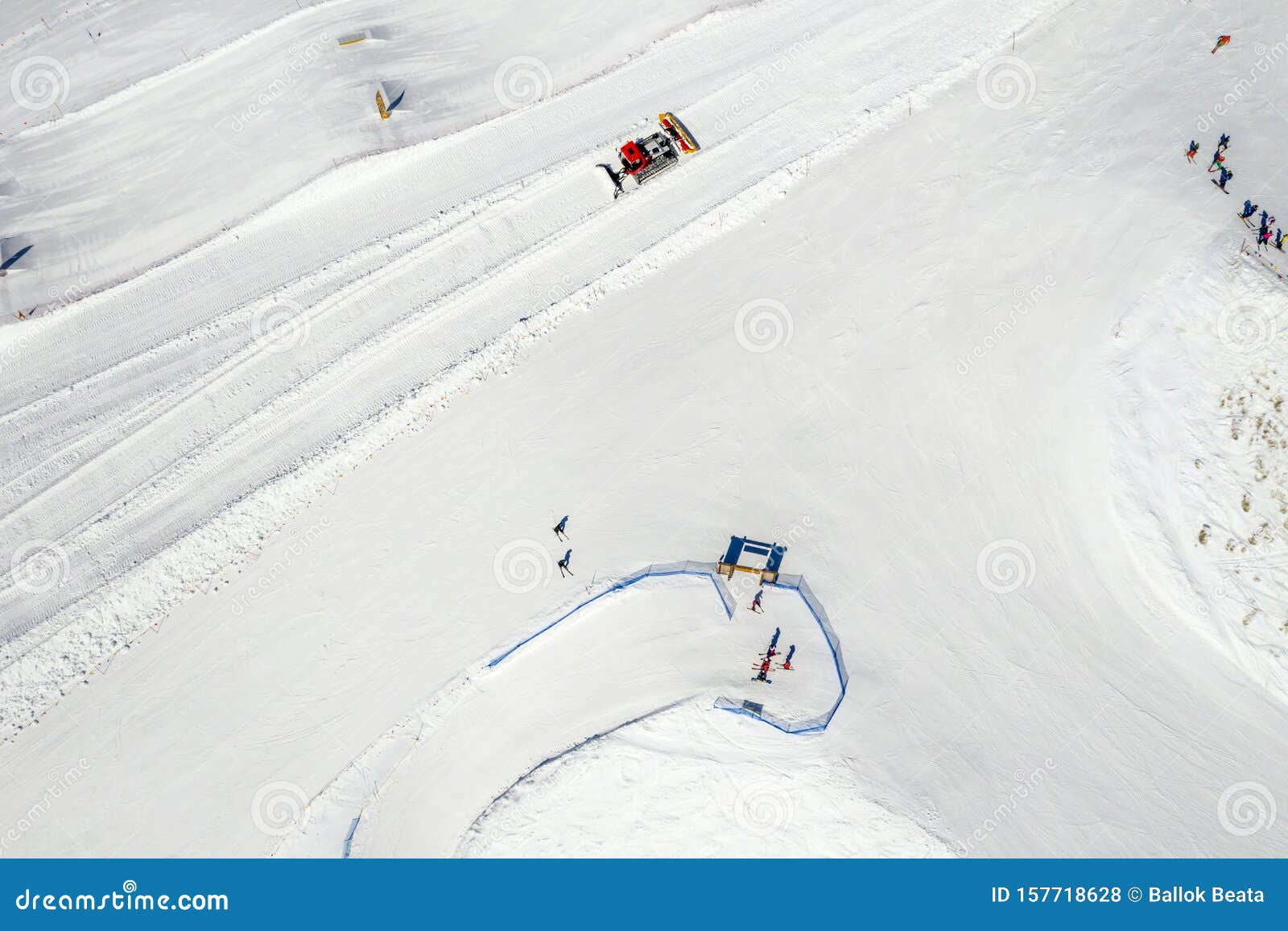 Ski slopes stock photo. Image of cold, blue, aerial - 157718628