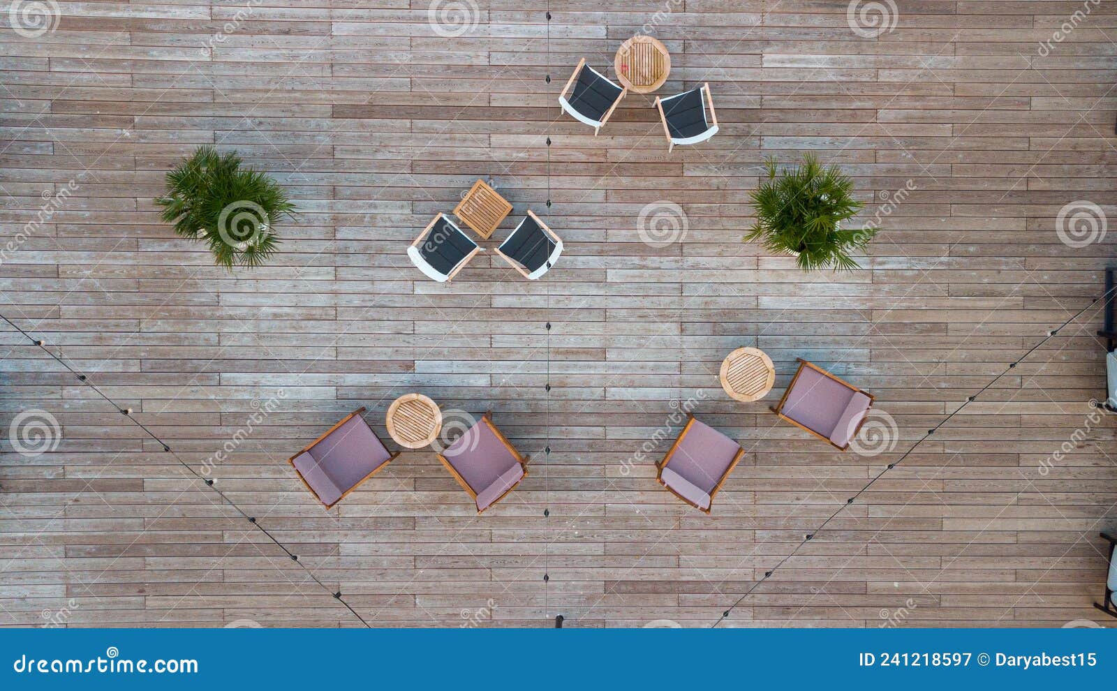 Drone View of Open-air Terrace with Chairs and Tables during Sunlight ...