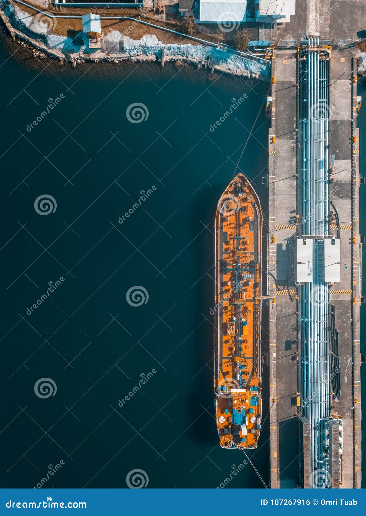 Drone View of a Ship in the Port Stock Photo - Image of harbor ...