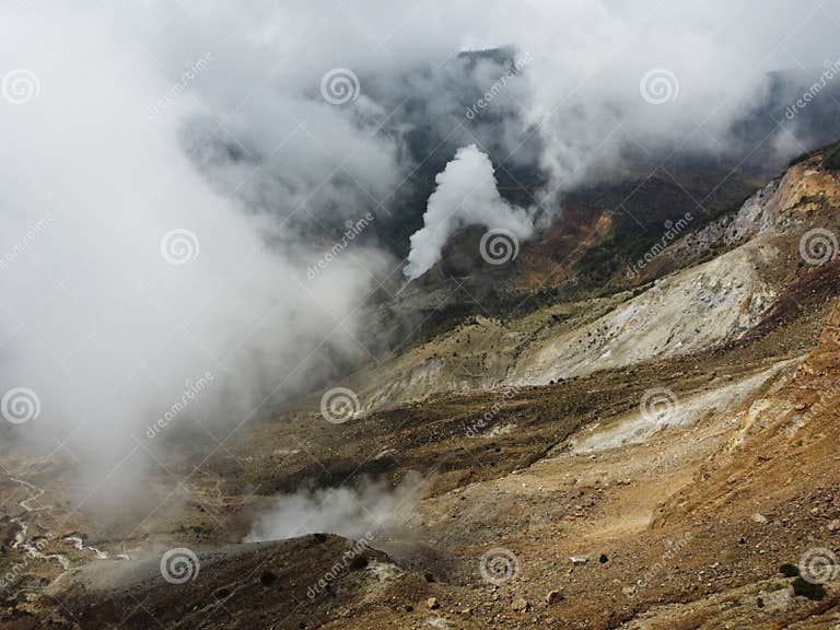 The Drone View of Papandayan Mountain in Garut Regency Stock Photo ... The Drone View of Papandayan Mountain in Garut Regency Stock Photo ...