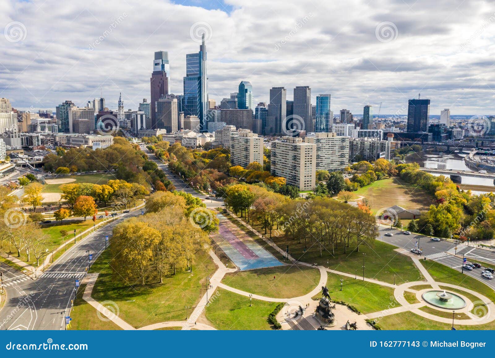 Drone View on the Philadelphia Skyline Editorial Stock Photo - Image of ...