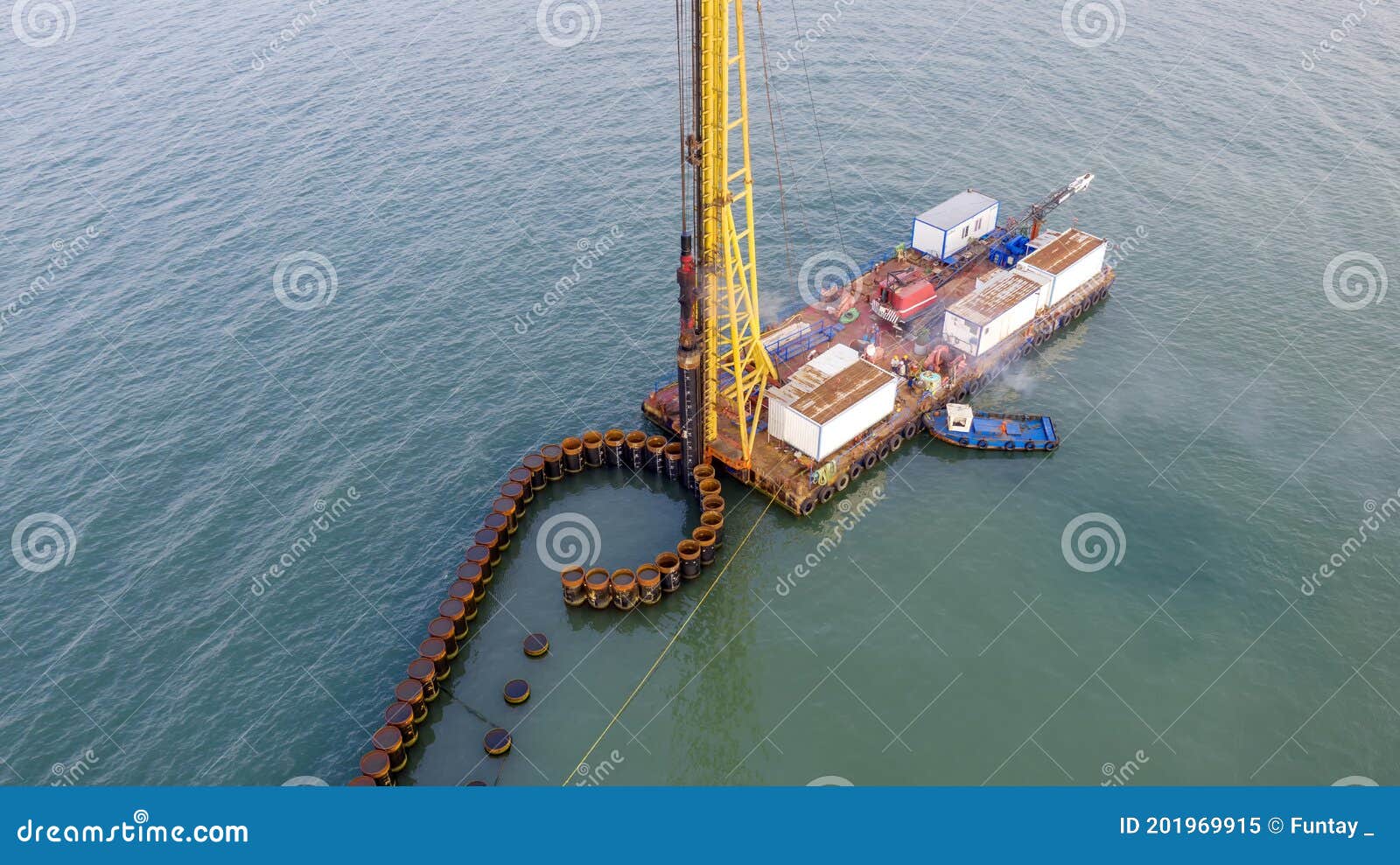 Drone View of a Pier Construction. a Pier is a Raised Structure that ...