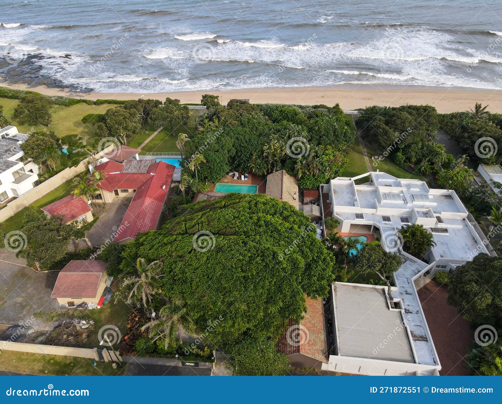 Drone View at Shelly Beach in South Africa Stock Image - Image of color ...