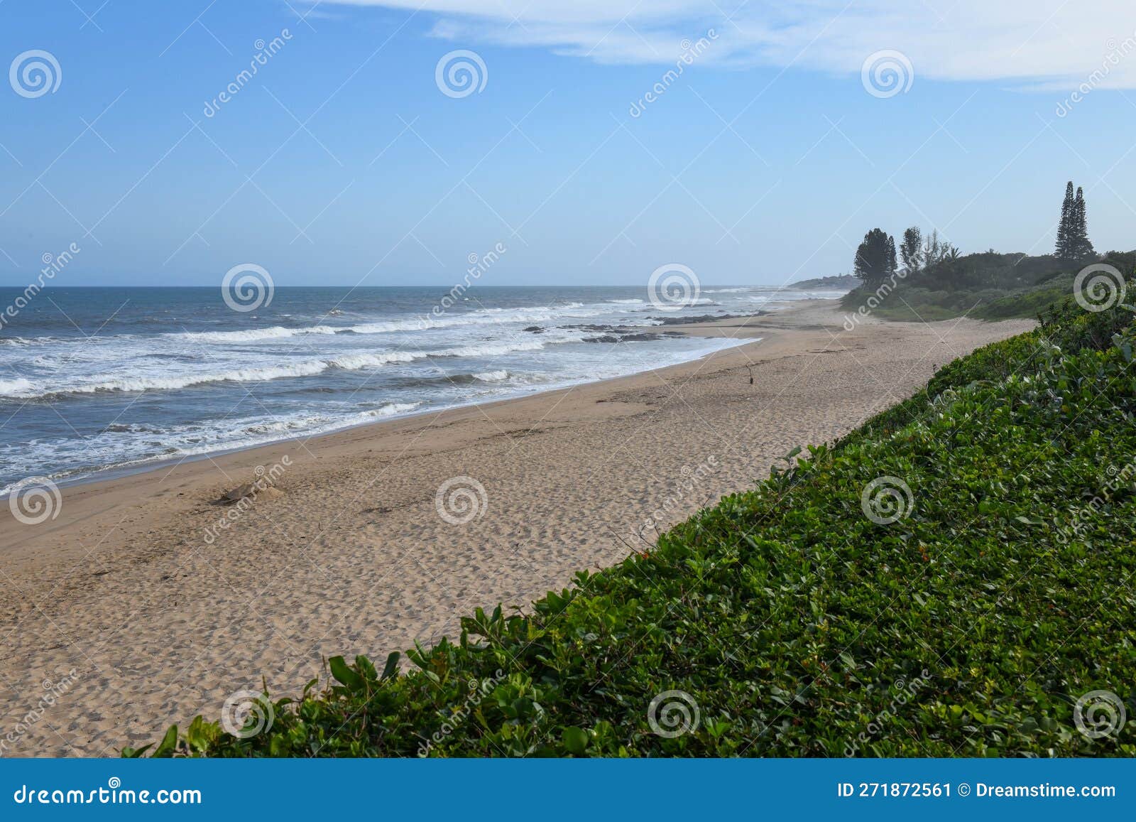 Drone View at Shelly Beach in South Africa Stock Image - Image of sand ...