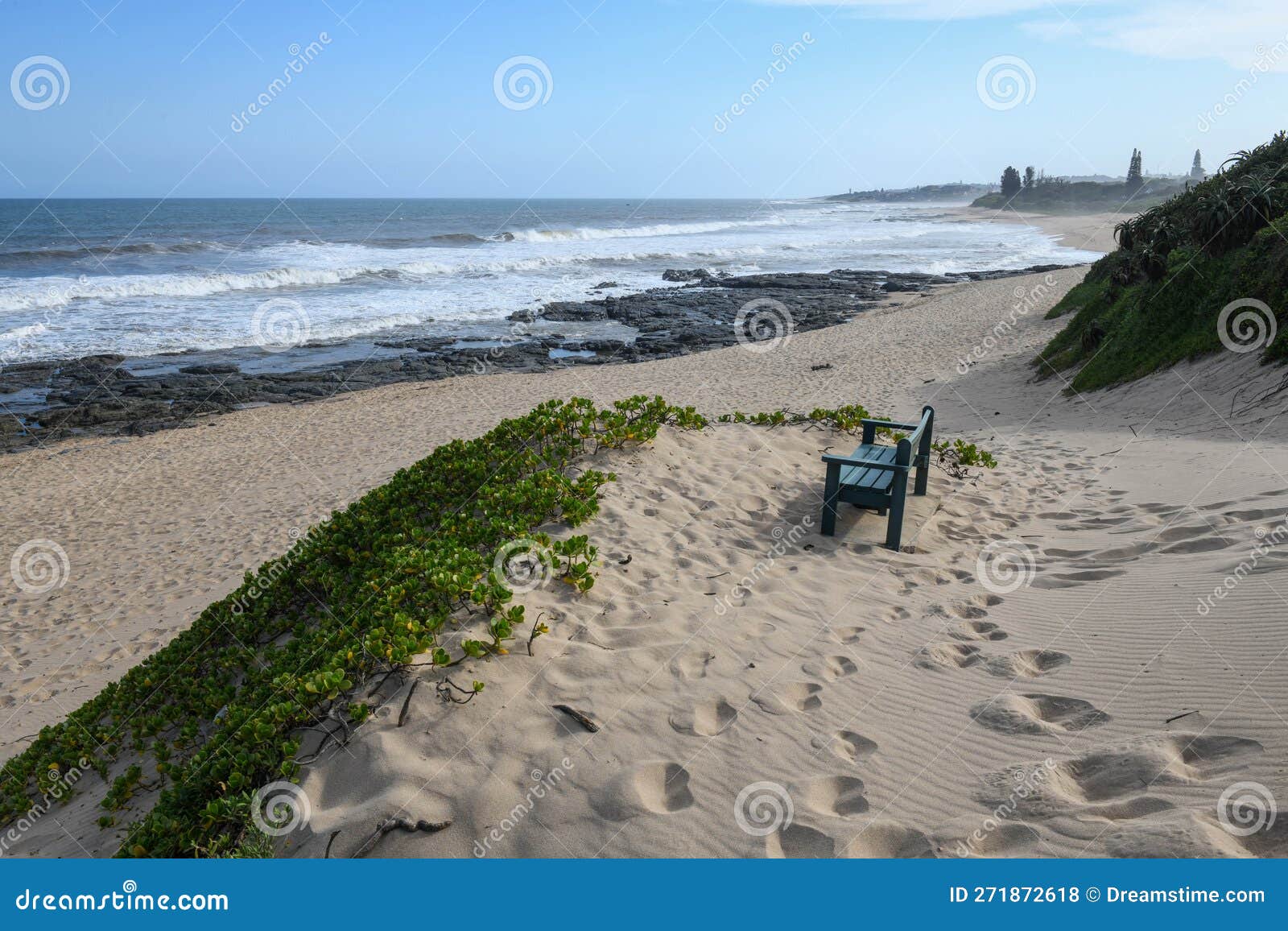 Drone View at Shelly Beach in South Africa Stock Photo - Image of ...
