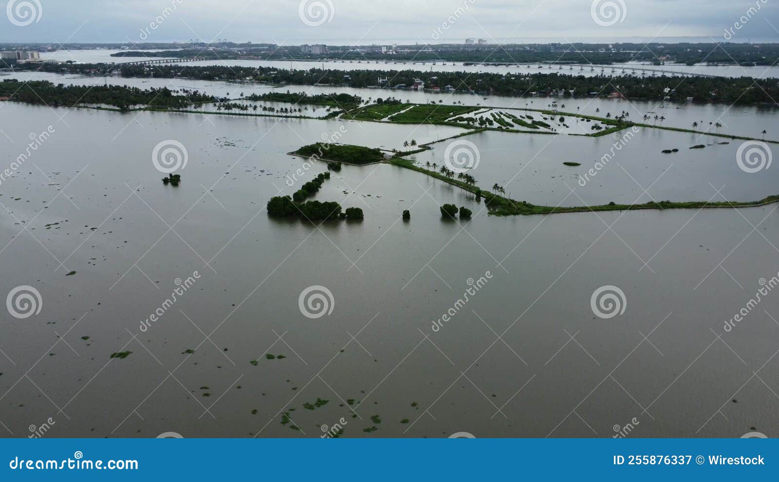 Drone view of thin islands stock video. Video of wetlands - 255876337