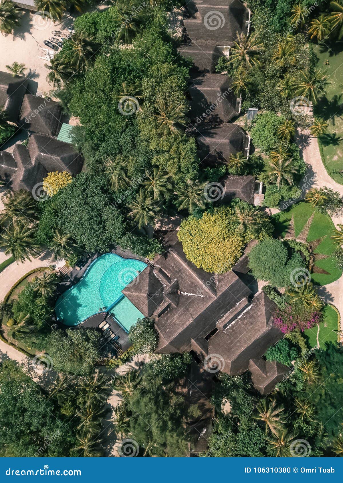 Drone View of a Vila with Pool Stock Photo - Image of beautiful ...