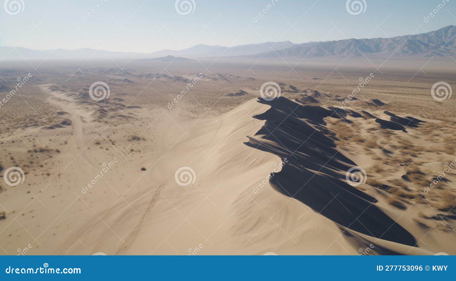 Drone View of Dry Desert Generative Ai Stock Illustration ...