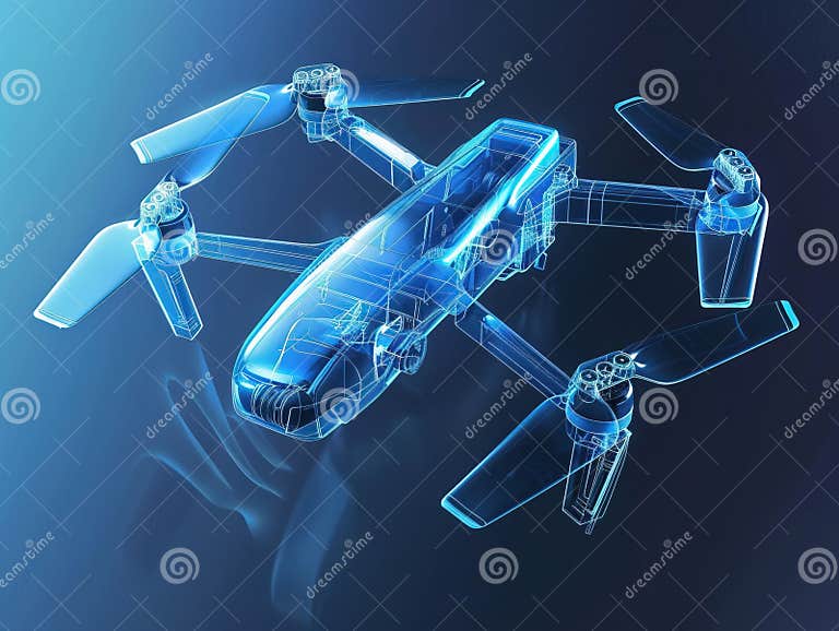 Drone Visualization with Augmented Reality Transparent Drone in Studio ...