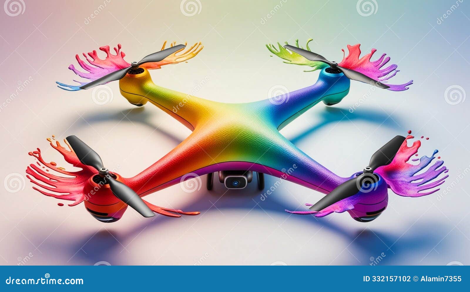Drone Watercolor Rainbow Splash Stock Photo - Image of discovery, video ...