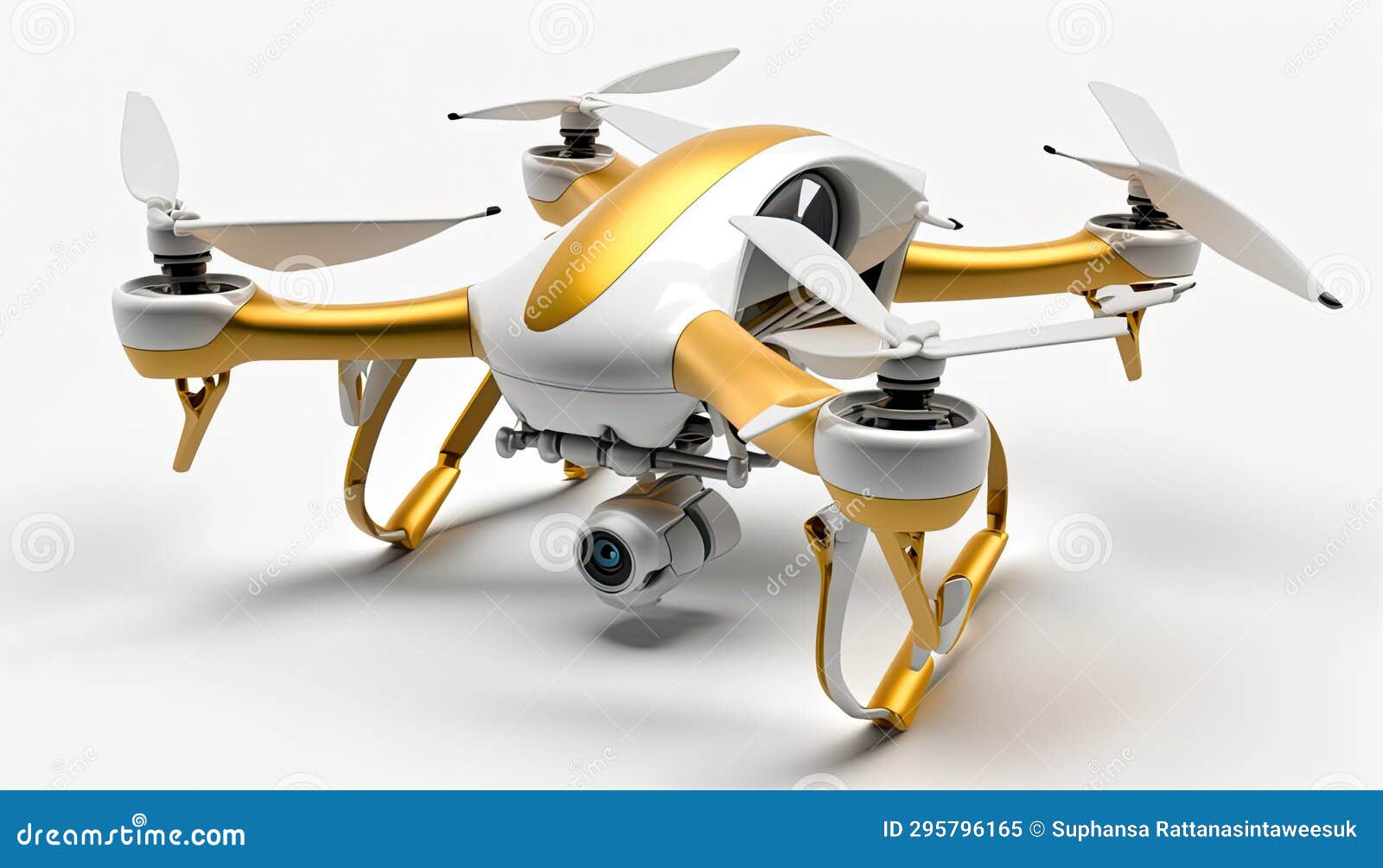 White Drone on White Background Stock Image - Image of aerial, drone ...