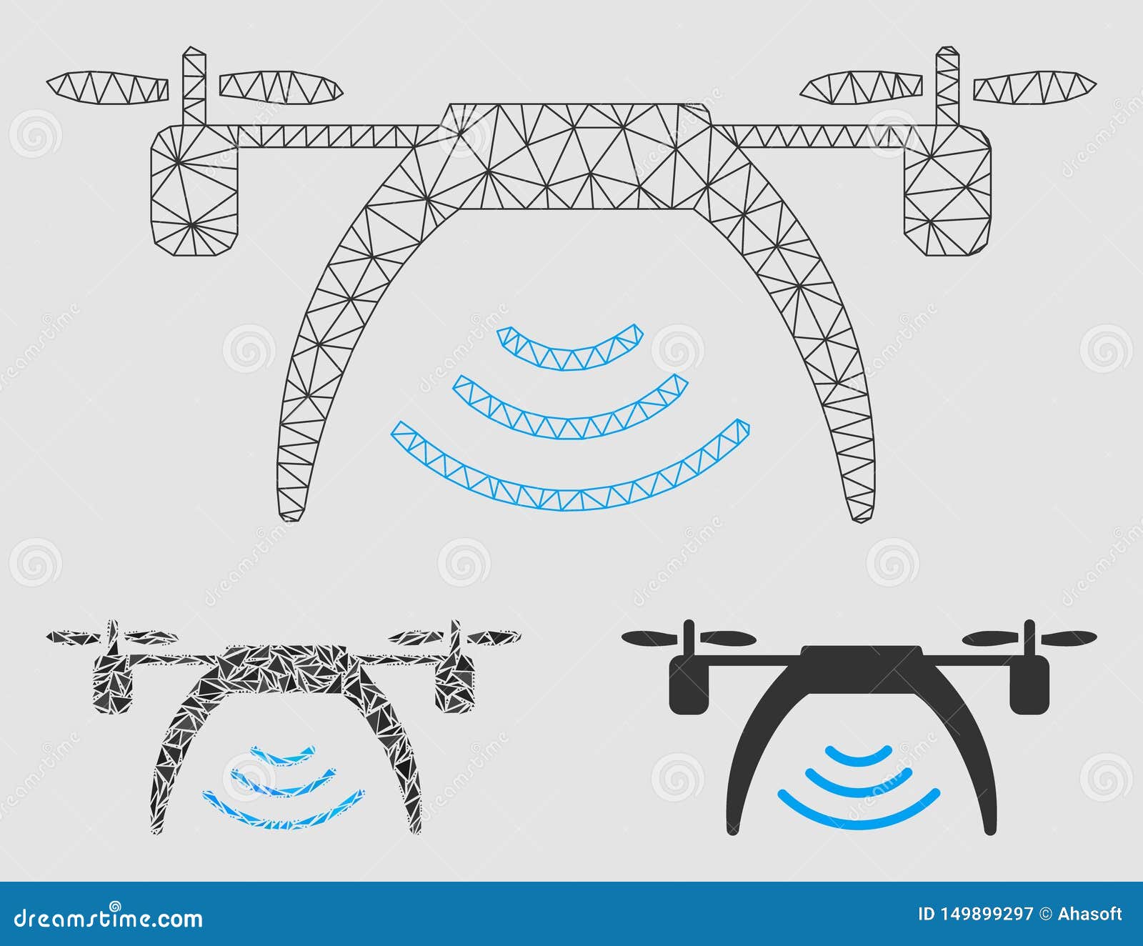 Drone WiFi Repeater Vector Mesh 2D Model and Triangle Mosaic Icon Stock ... Drone WiFi Repeater Vector Mesh 2D Model and Triangle Mosaic Icon Stock ...