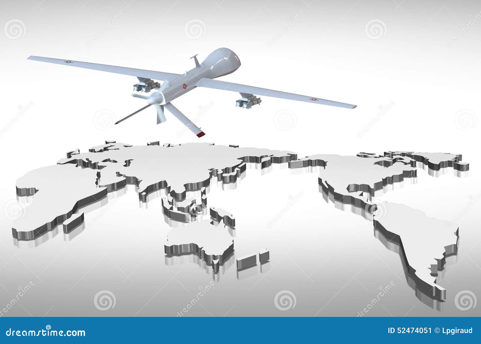 Drone and world map stock illustration. Illustration of military - 52474051