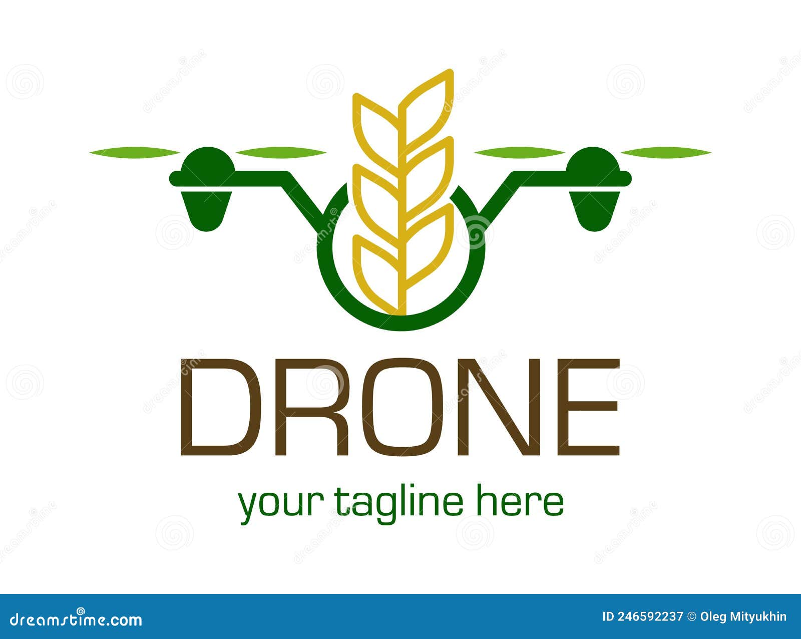 Drones for Agriculture Logo. the Future of Farming and Agriculture ...