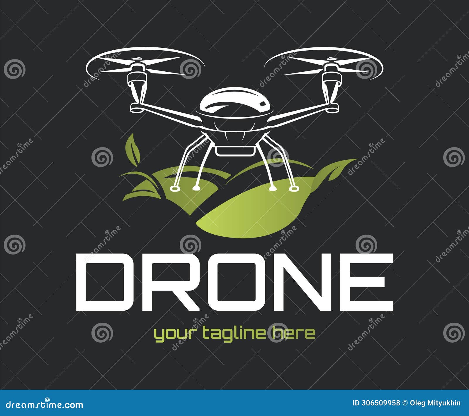 Drones for Agriculture Logo. the Future of Farming and Agriculture ...