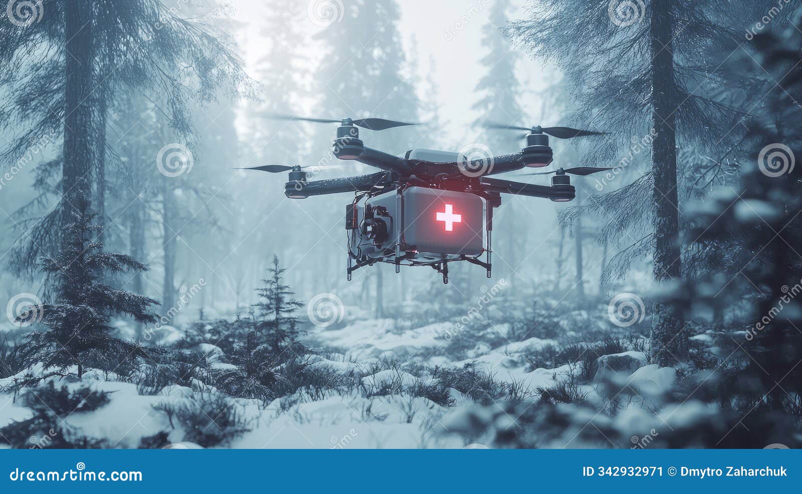 Drones Delivering Emergency Medical Supplies Stock Image - Image of ...
