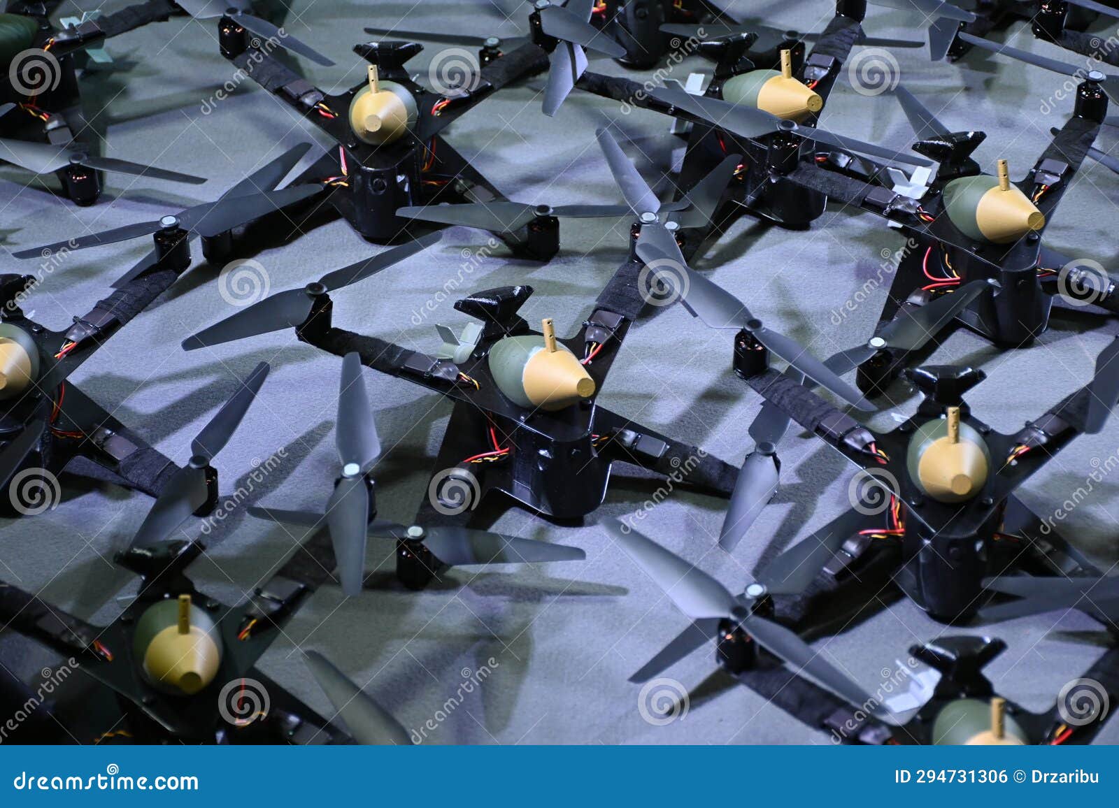Drones Equipped with 60mm Mortar Mines Stock Photo - Image of glass ...