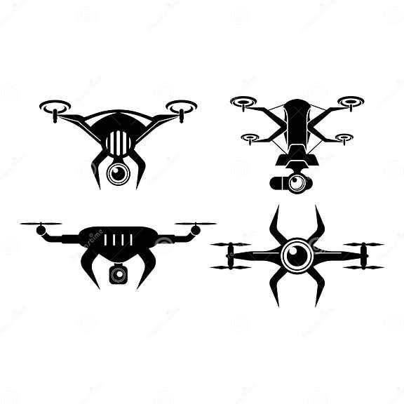 Drones Logo Icon,illustration Design Template Stock Vector ...