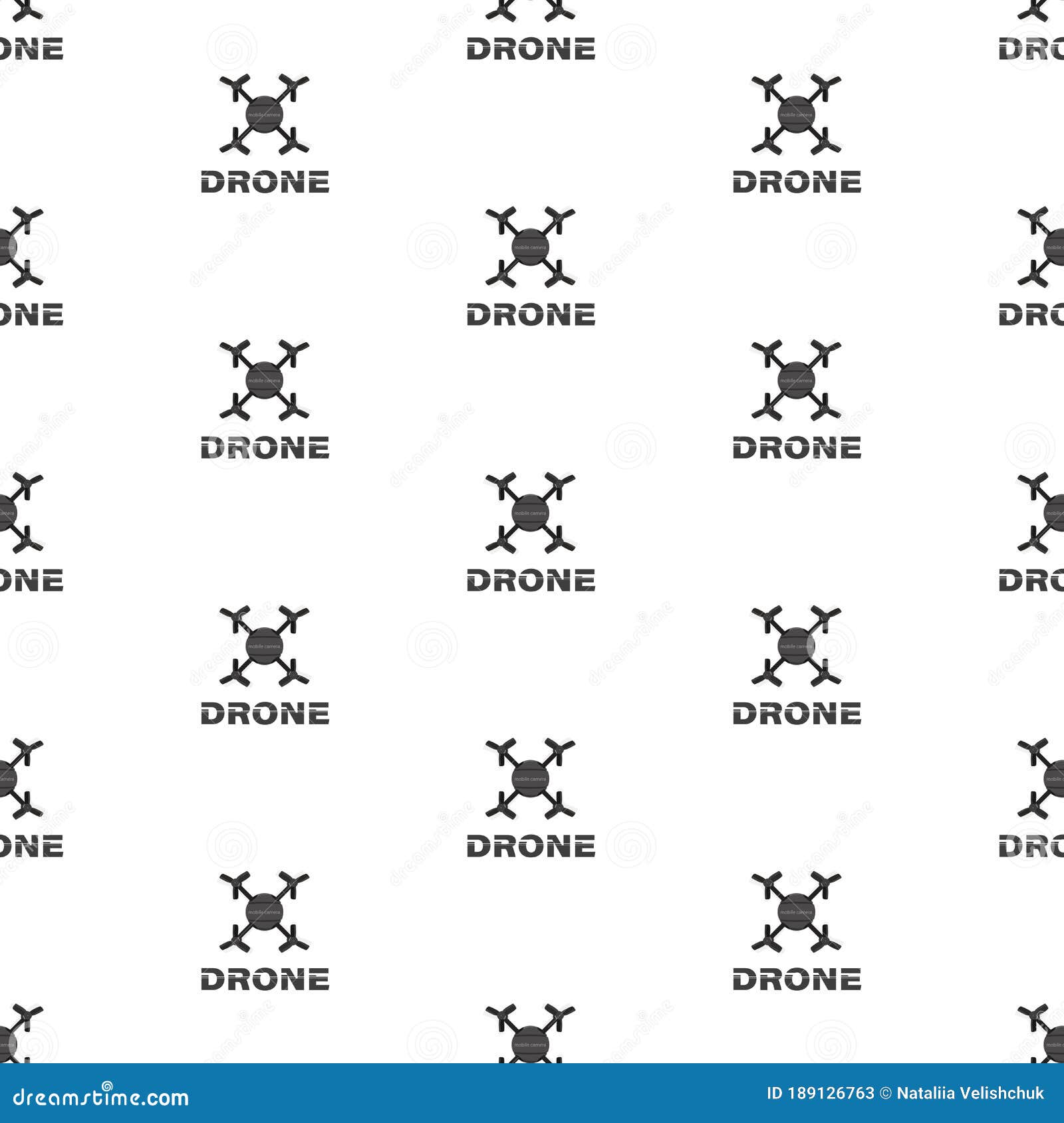 Drones Logo. Vector Pattern, Illustration. Modern Technologies. Seamless Pattern Flat Drones ...