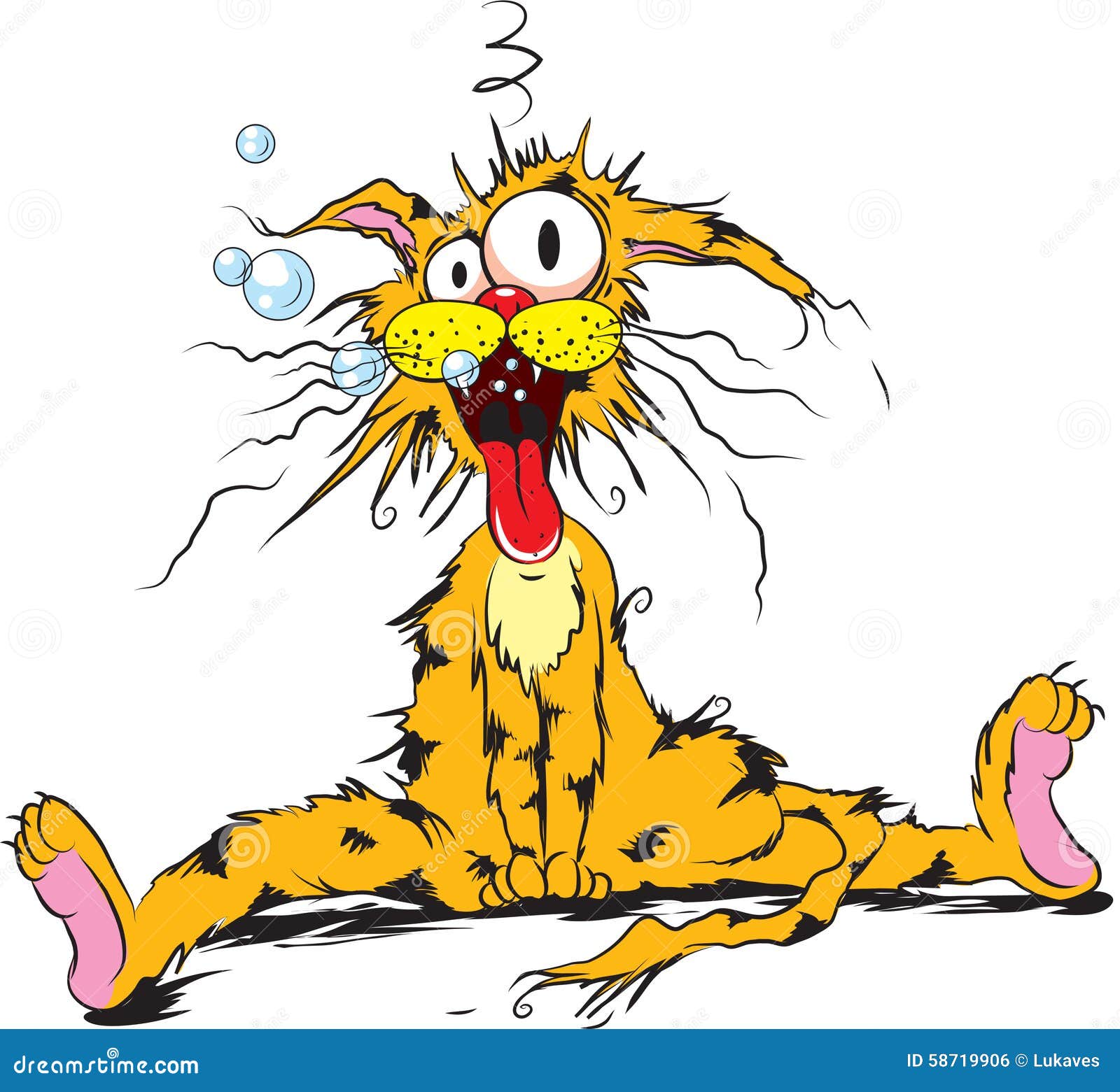 Dronken kat vector illustratie. Illustration of illustratie - 58719906