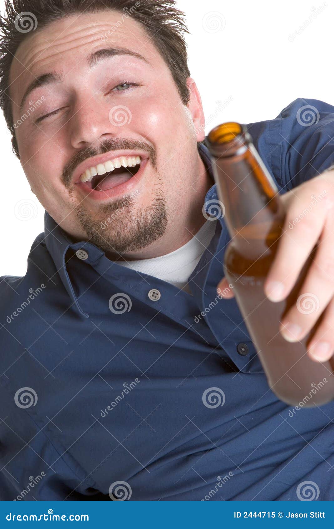 Dronken Mens stock afbeelding. Image of glimlachen, mens - 2444715